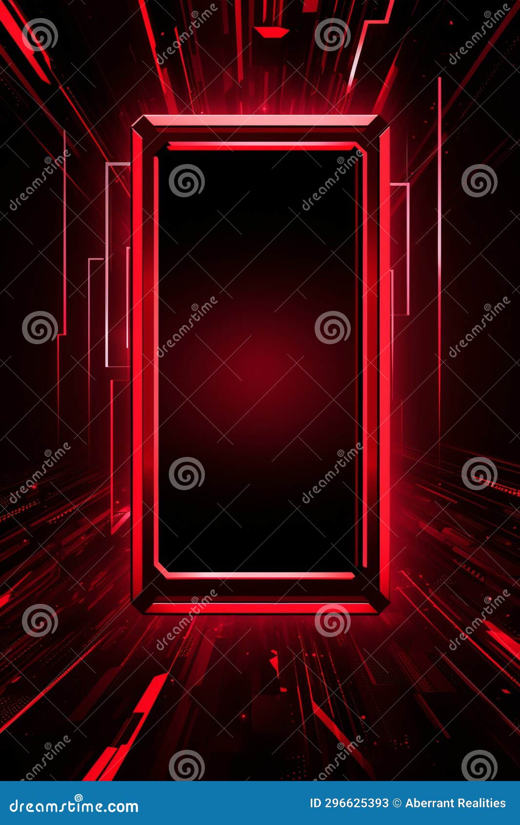 A Red Frame on a Black Background Stock Illustration - Illustration of phenomenon, design: 296625393