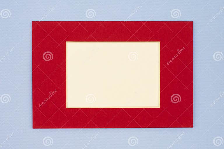 Red Frame on a Blue Background. Copy Space. Space for Your Text Stock ...