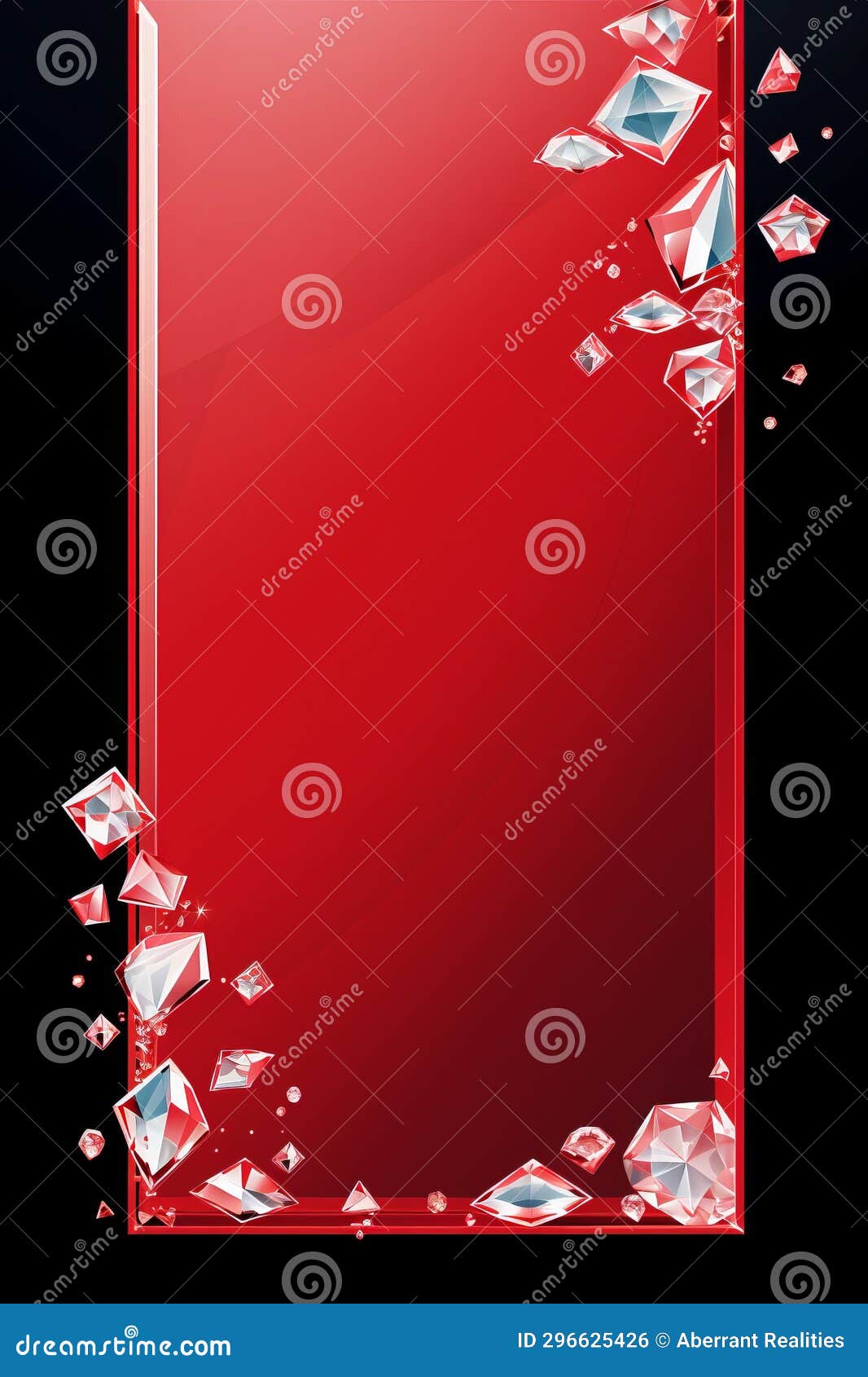 A Red Frame with Diamonds on it Stock Illustration - Illustration of ...
