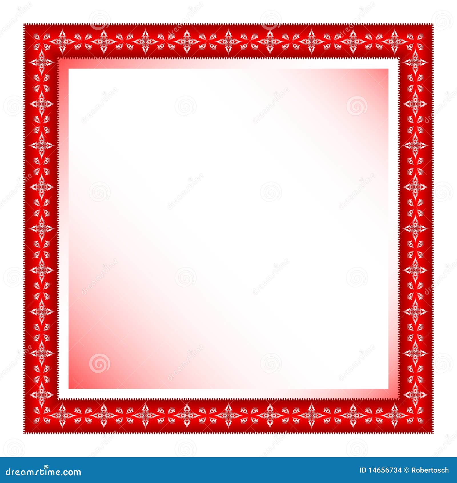 Red Frame with Floral Ornament Stock Vector - Illustration of white ...