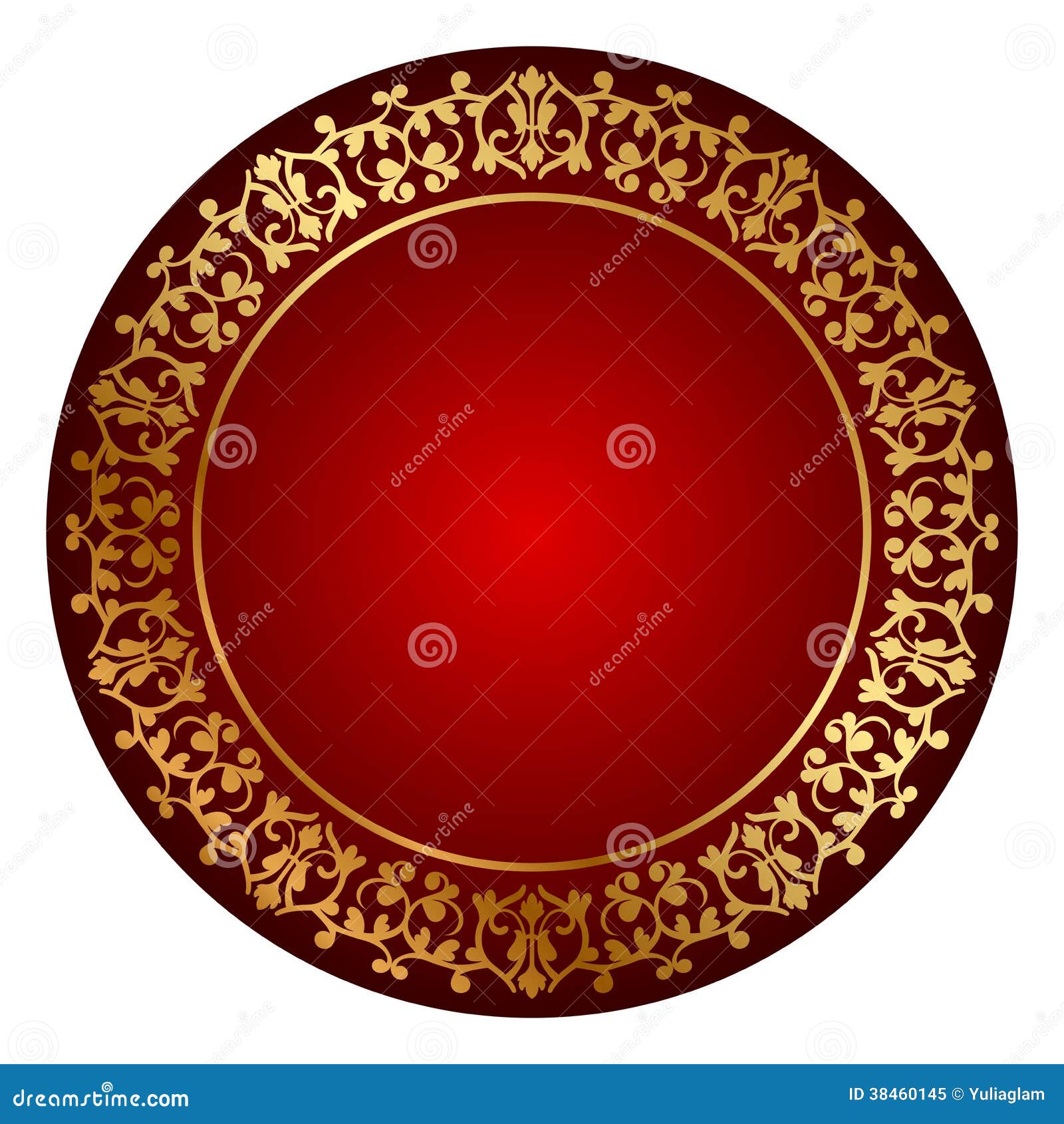 Red Frame with Gold Ornament Stock Vector - Illustration of clipart ...