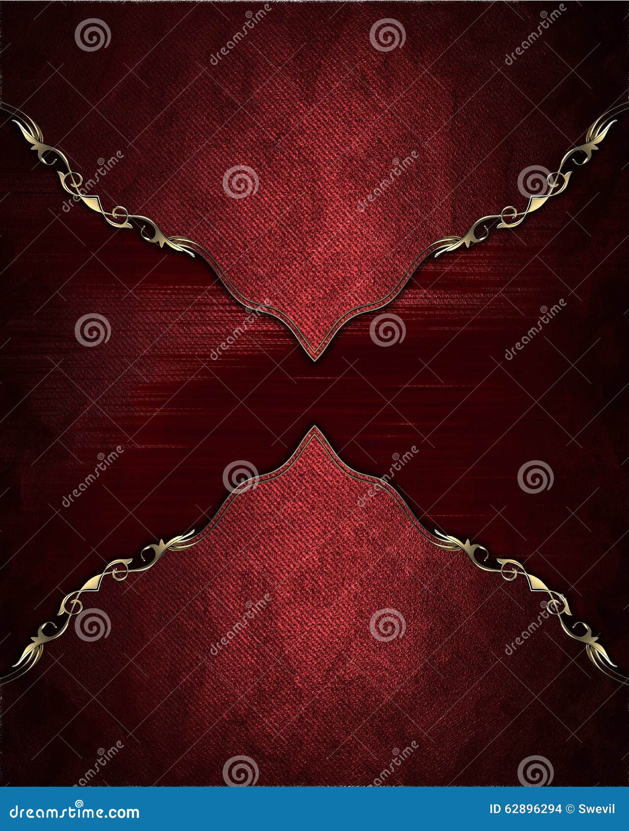 Red Frame With Gold Trim On A White Background. Element For Design ...