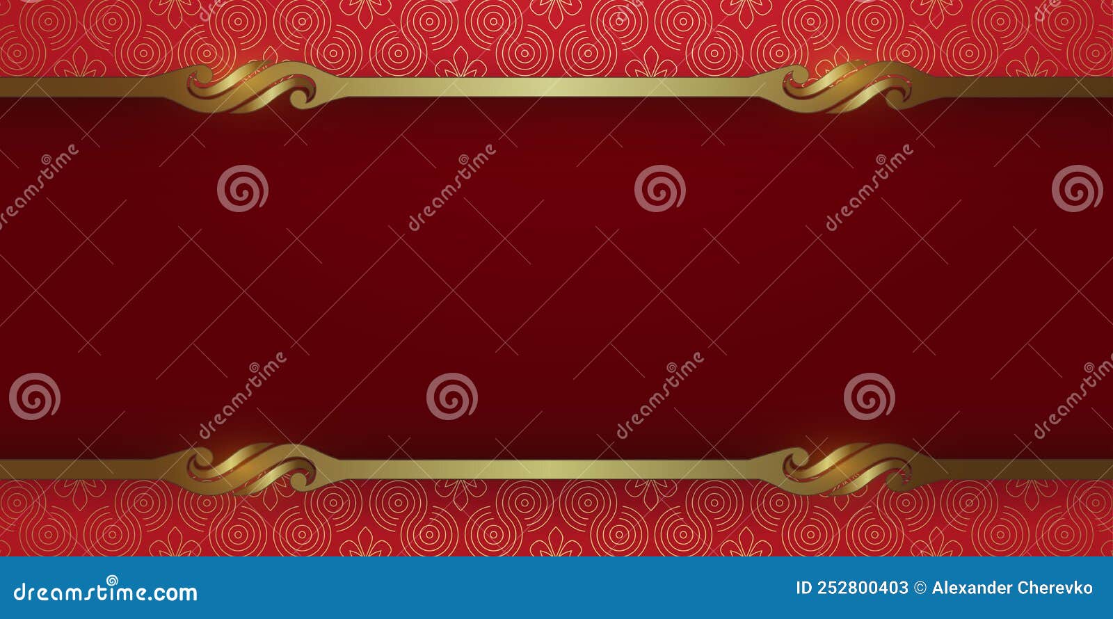 Red Frame with Golden Border on Red Texture Design Stock Vector ...