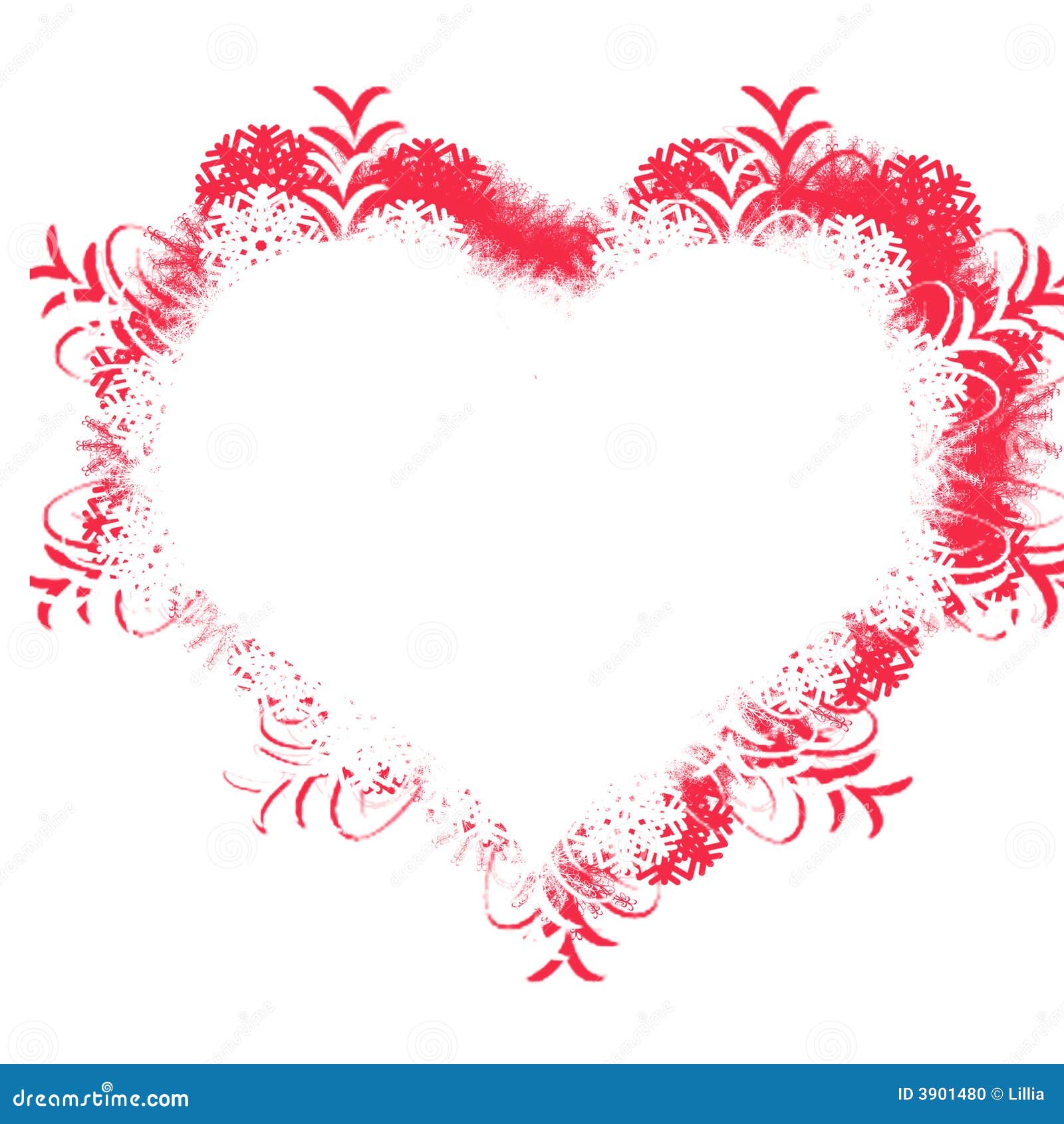 Red frame with heart stock illustration. Illustration of crystal - 3901480