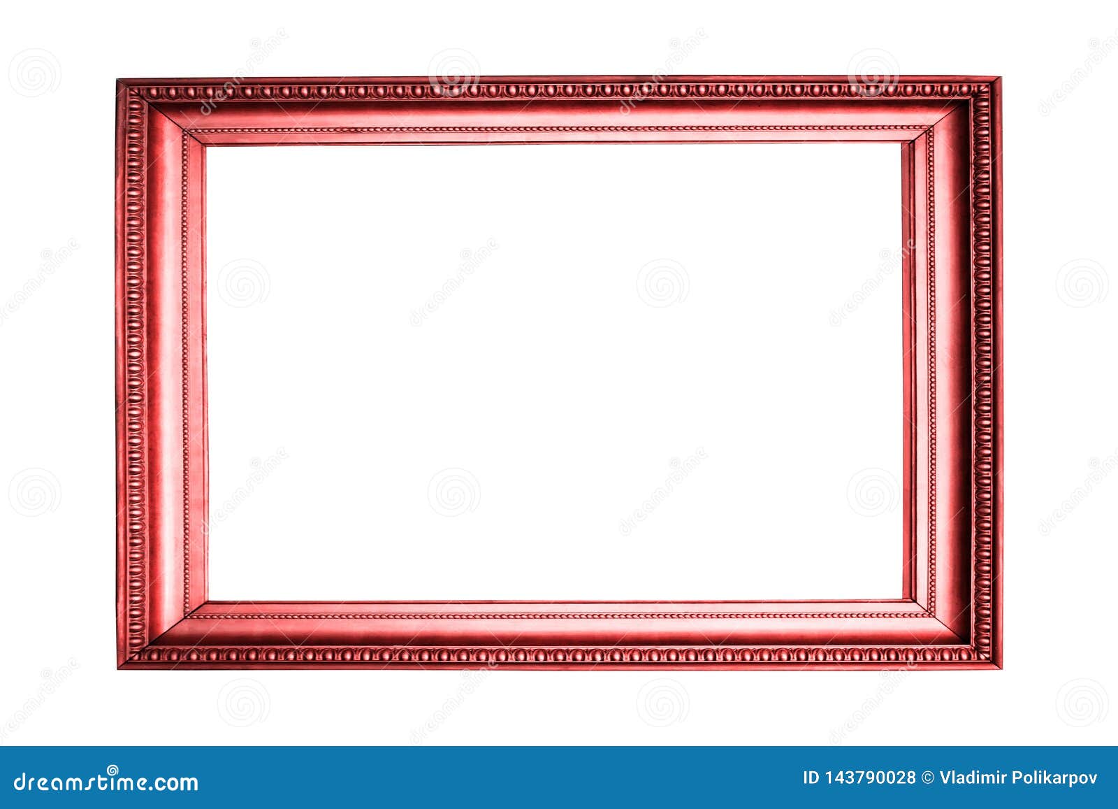 Beautiful Red Frame Isolated on White Background Stock Photo - Image of ...