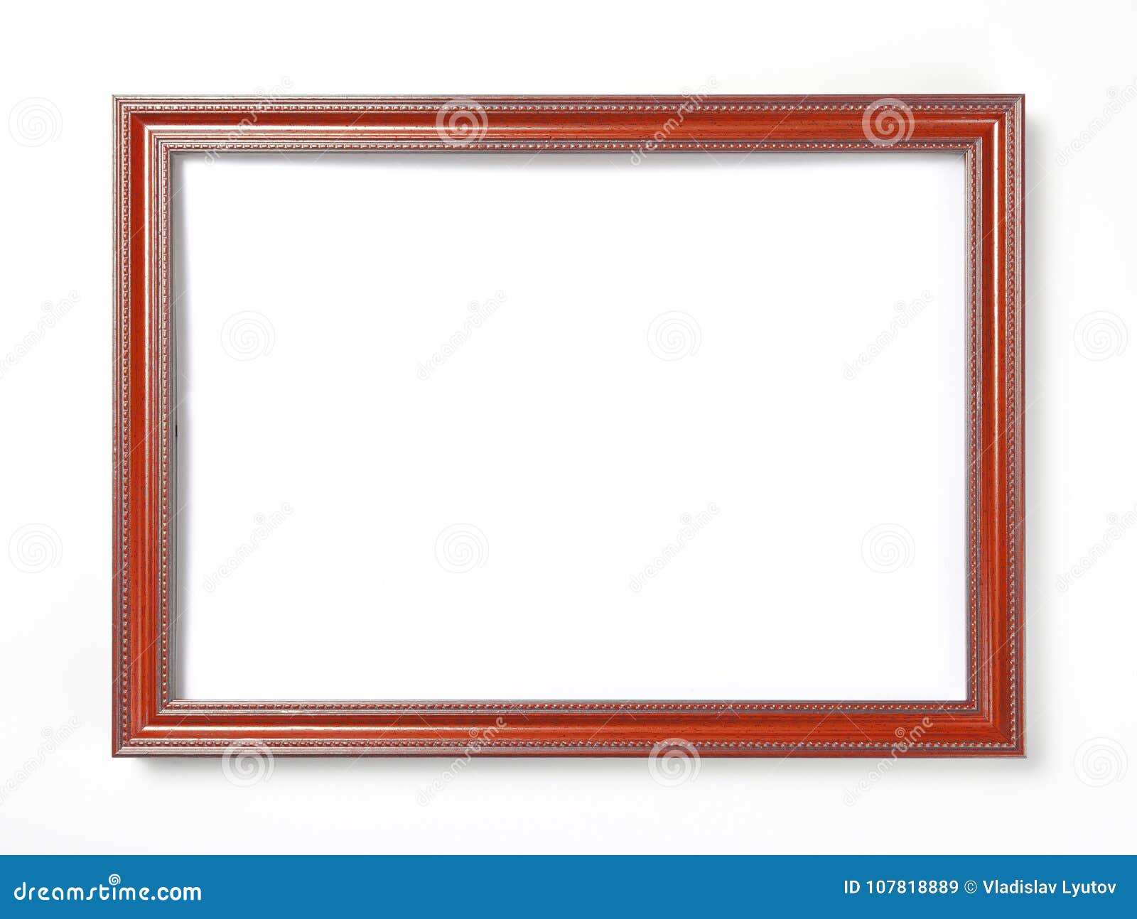 Red Frame for Paintings or Photographs on White Background. Stock Image ...