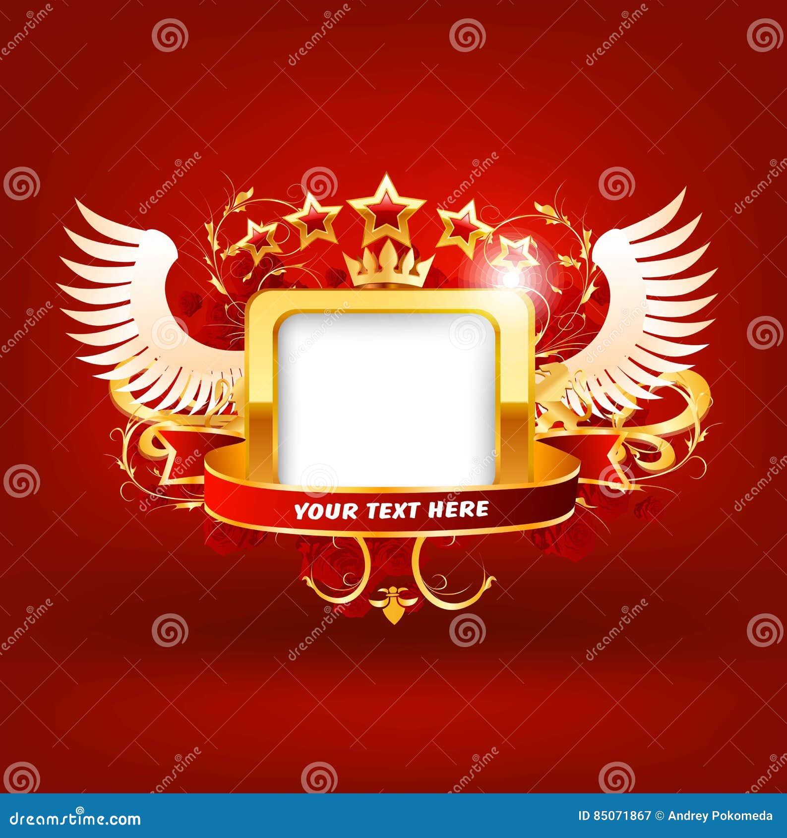Red frame vector. stock vector. Illustration of styled - 85071867