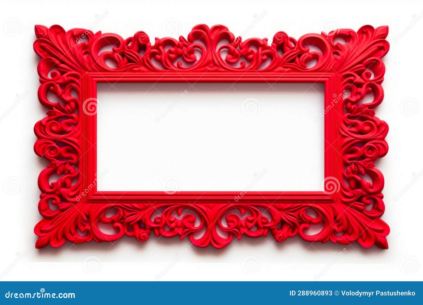 Red Frame and White Background with Red Frame. Generative AI Stock ...