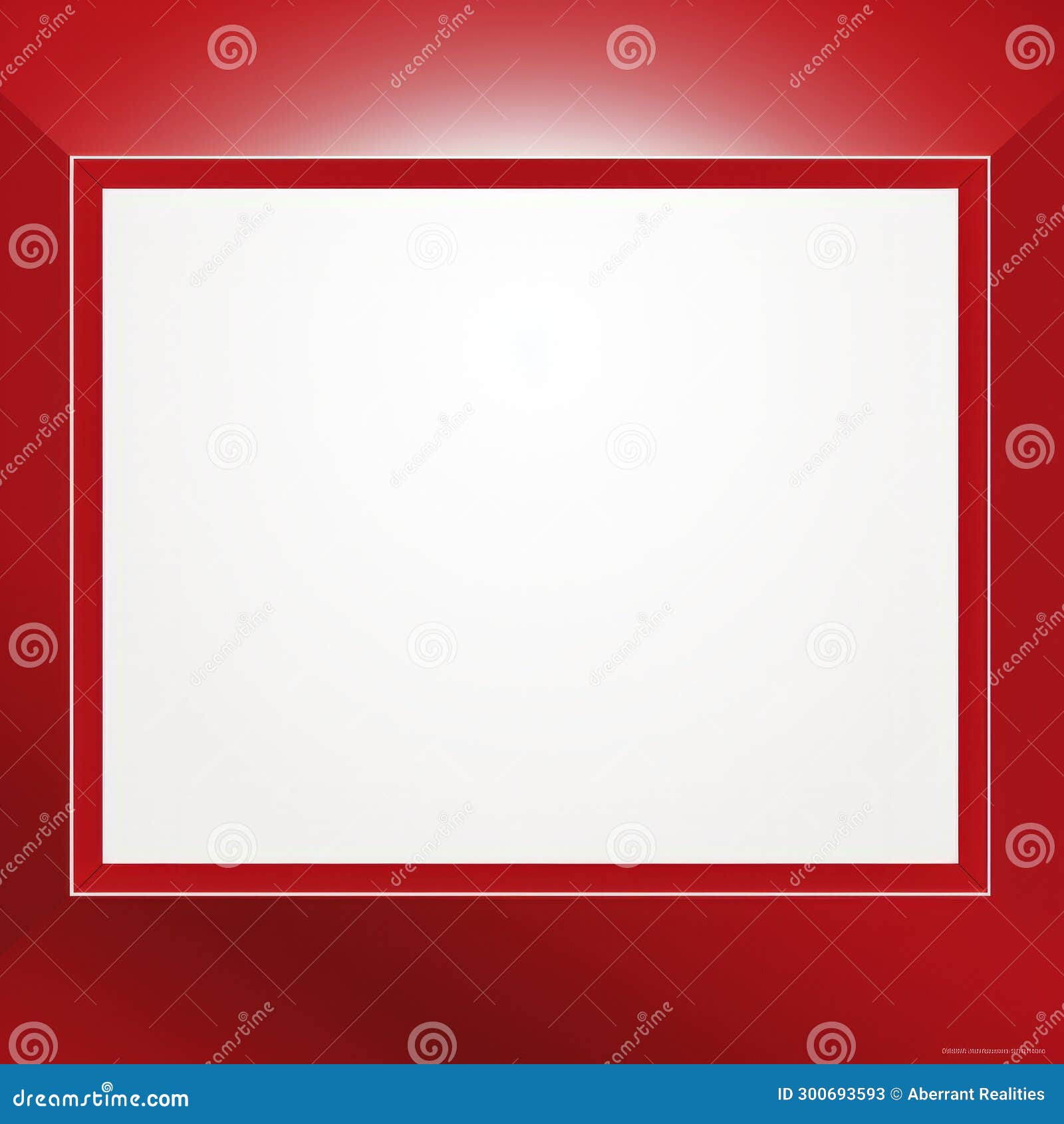 A Red Frame with a White Border on a Red Background Stock Illustration ...