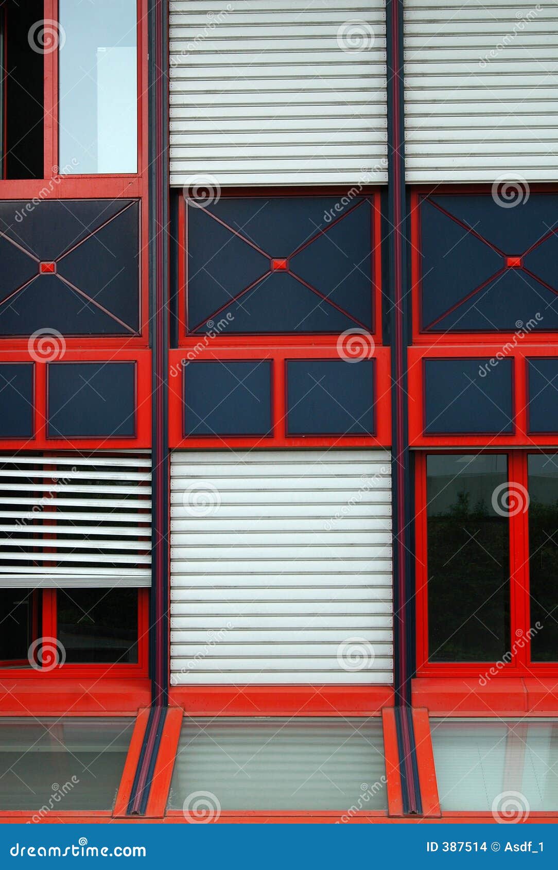 Red-framed windows stock photo. Image of window, glass - 387514
