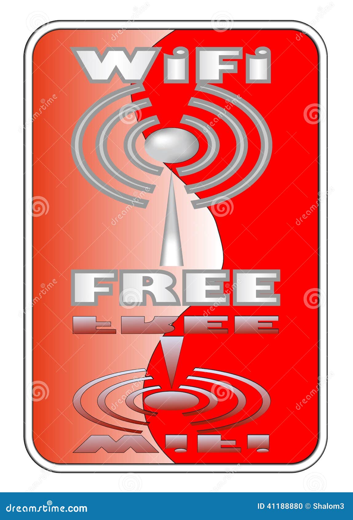 Red free wi-fi sticker stock vector. Illustration of group - 41188880