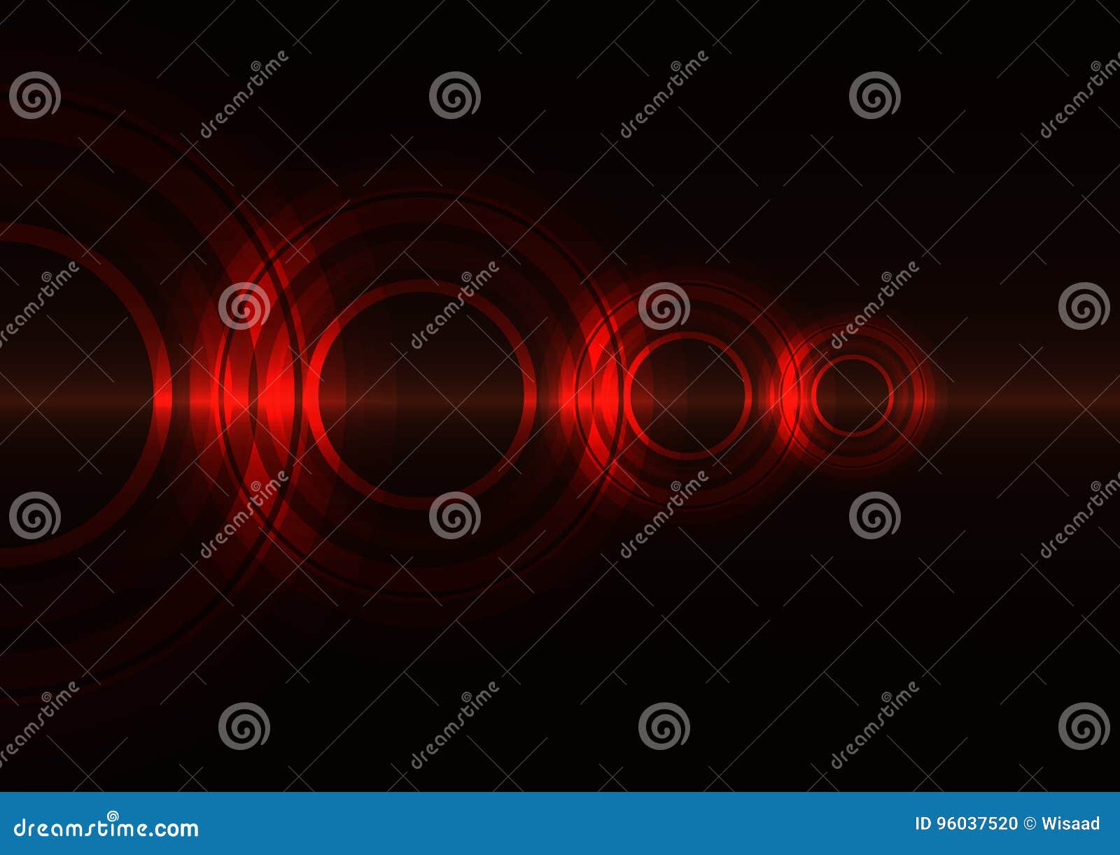 Red Frequency Wave Abstract Background Stock Vector - Illustration of ...