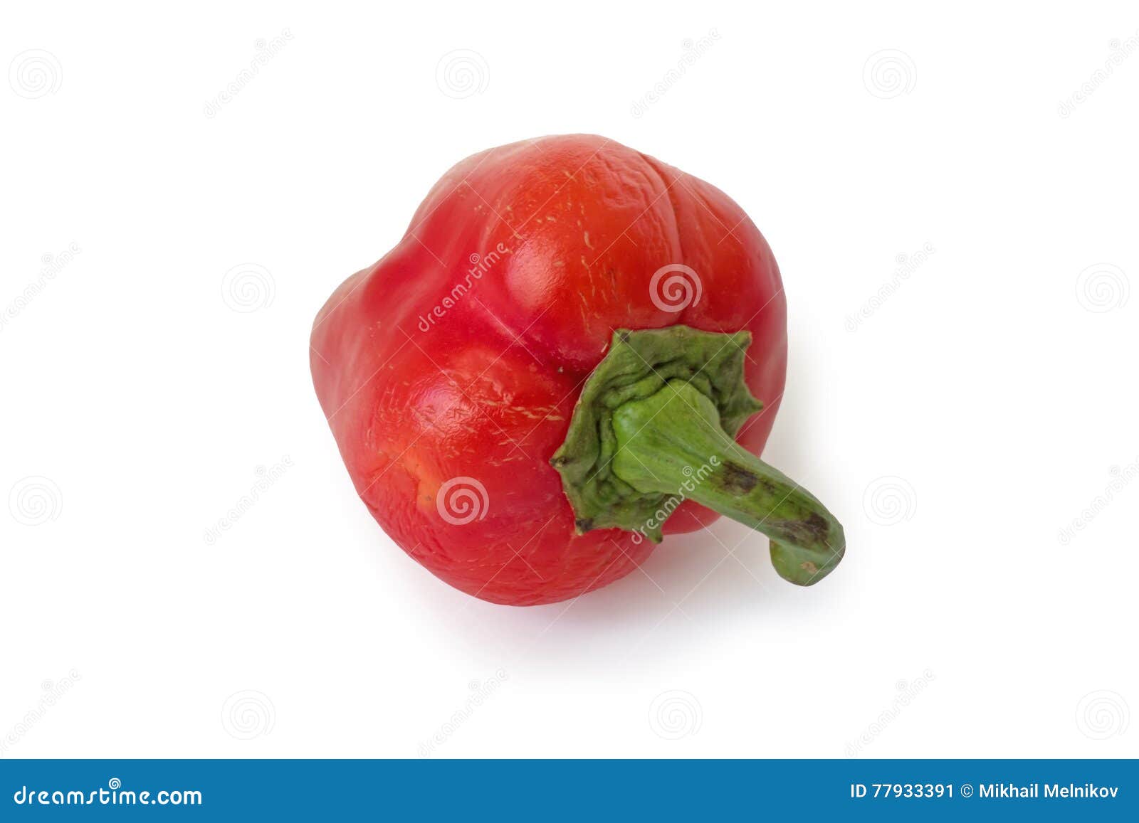 Red Fresh Bell Paper with Clipping Path Stock Image - Image of cooking ...