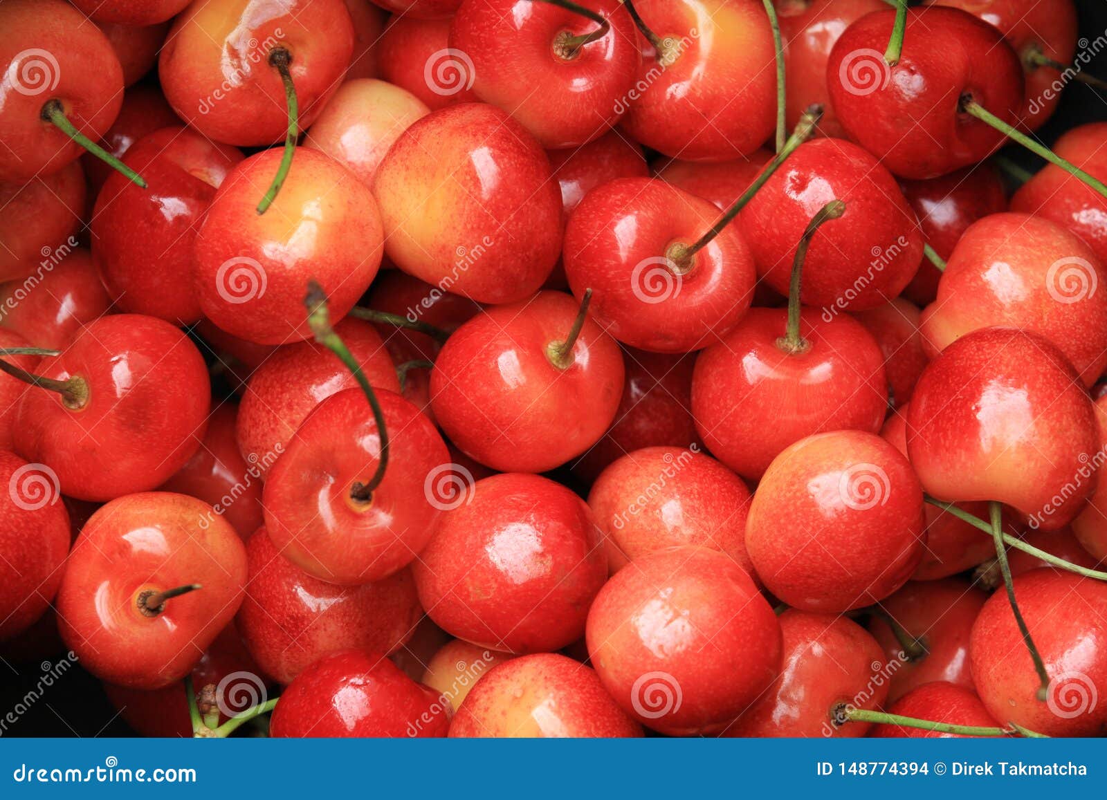 Red Cherries Fruit Background Stock Photo - Image of texture, healthy ...