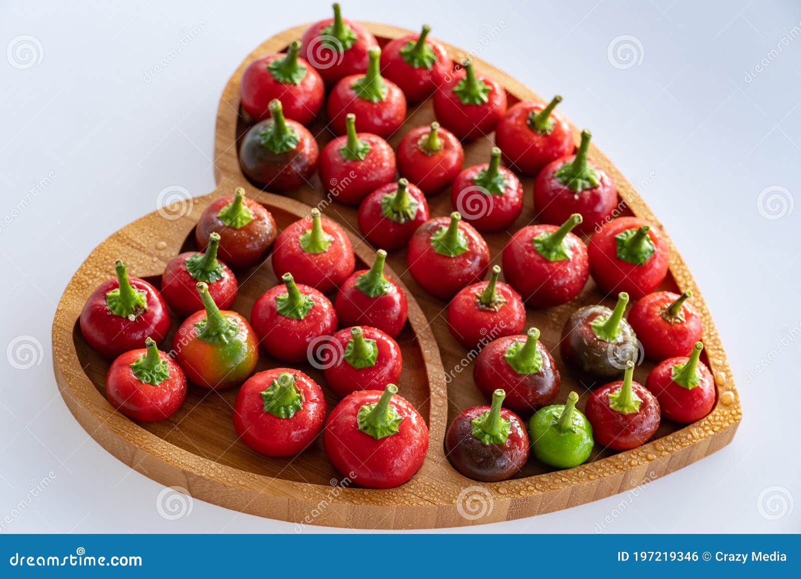 Red, Fresh, Round and Very Hot Pickled Peppers Stock Photo - Image of ...