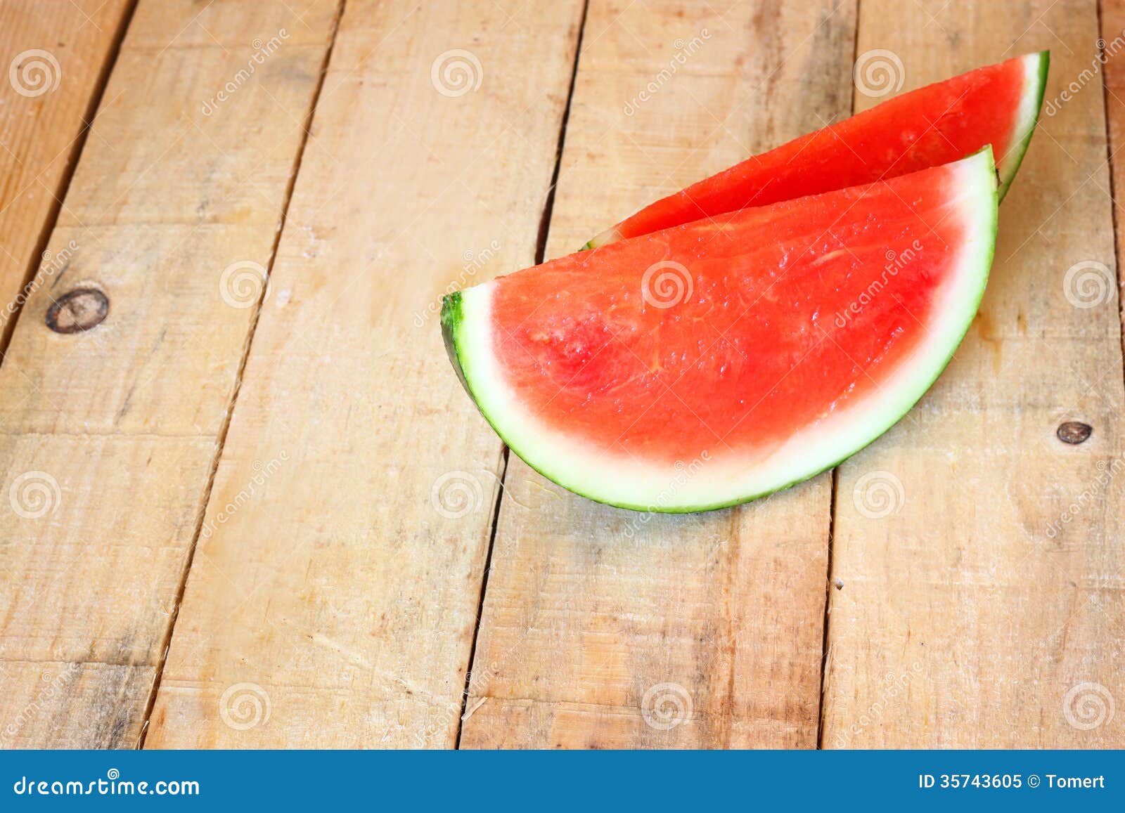 Red and Fresh Watermelon on Wooden Table Stock Image - Image of melon ...