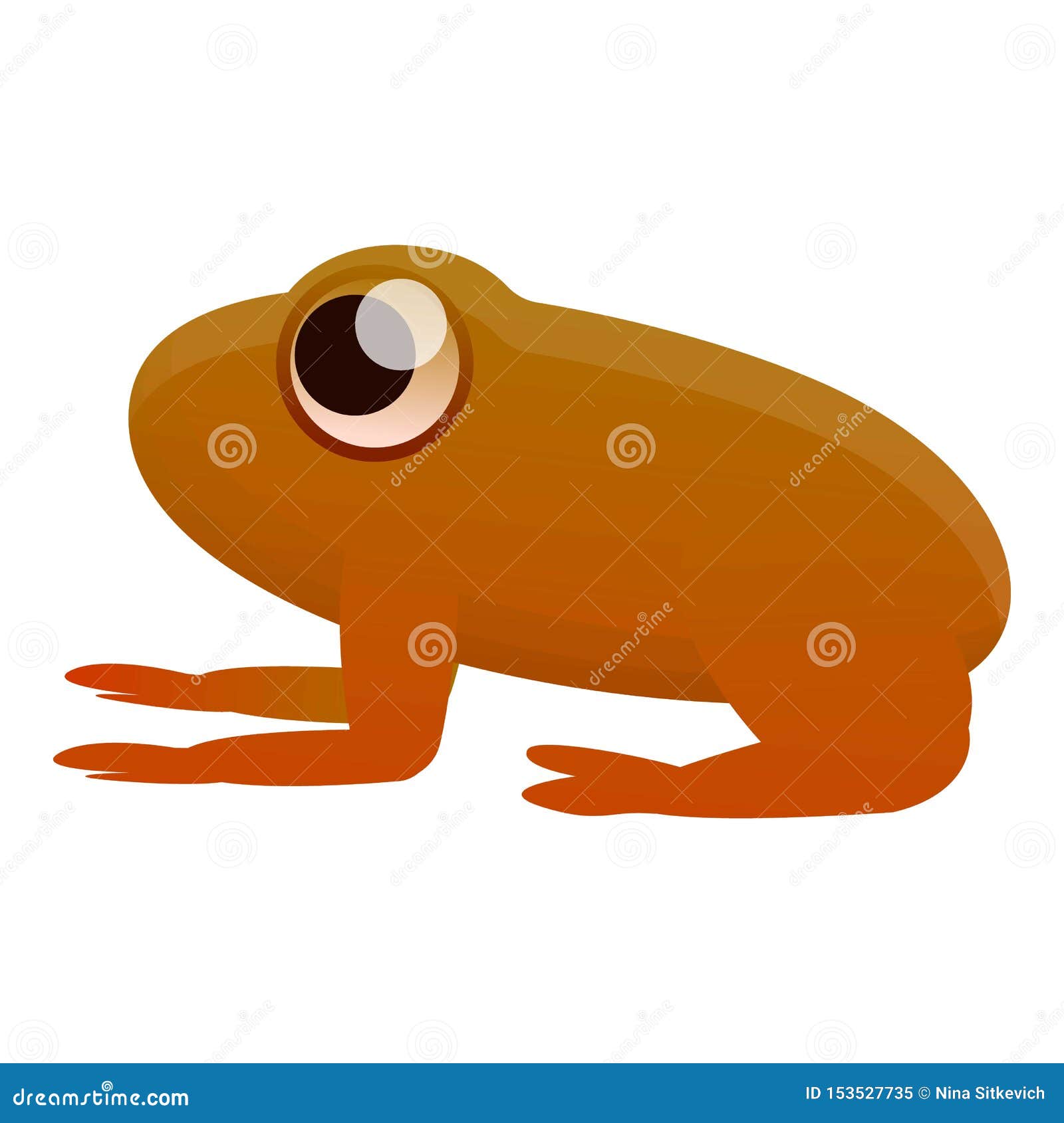 Red Frog Icon, Cartoon Style Stock Vector - Illustration of toad ...