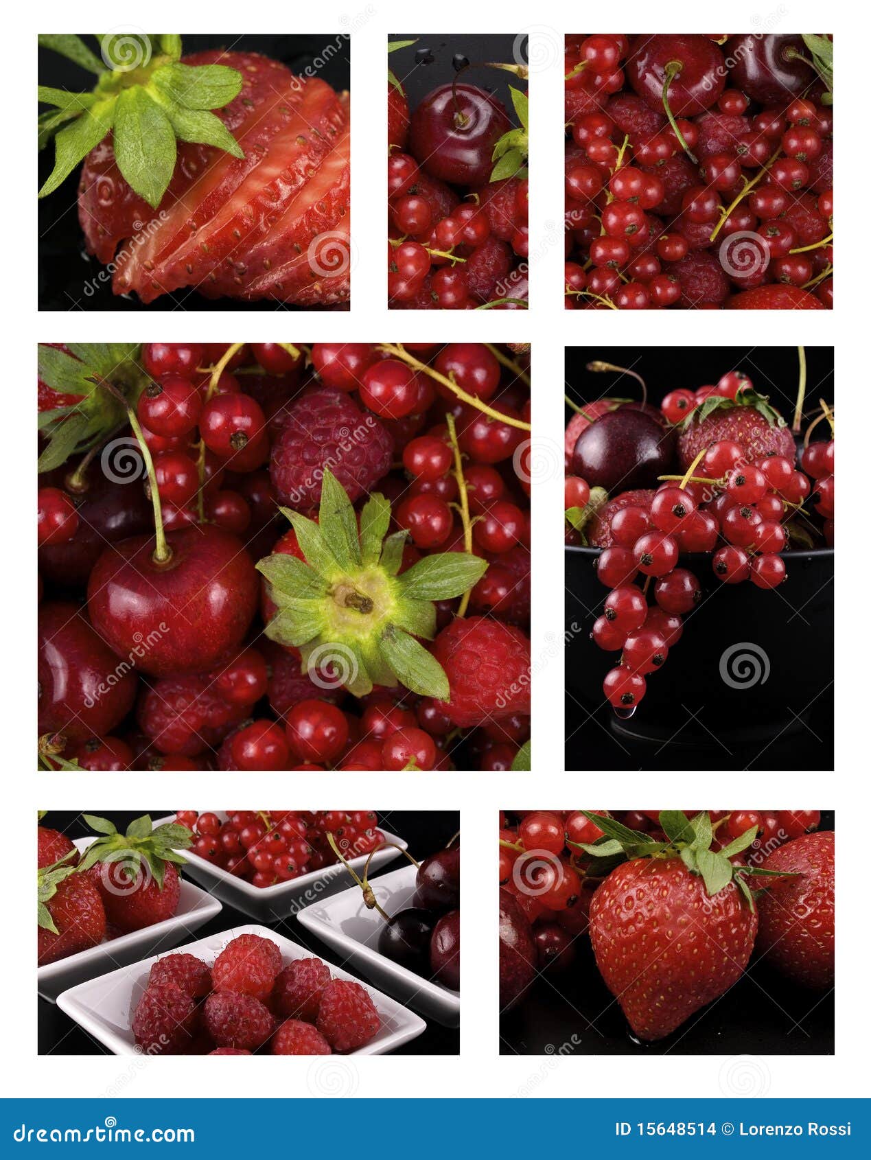 Red fruit collage stock photo. Image of detail, ripe - 15648514