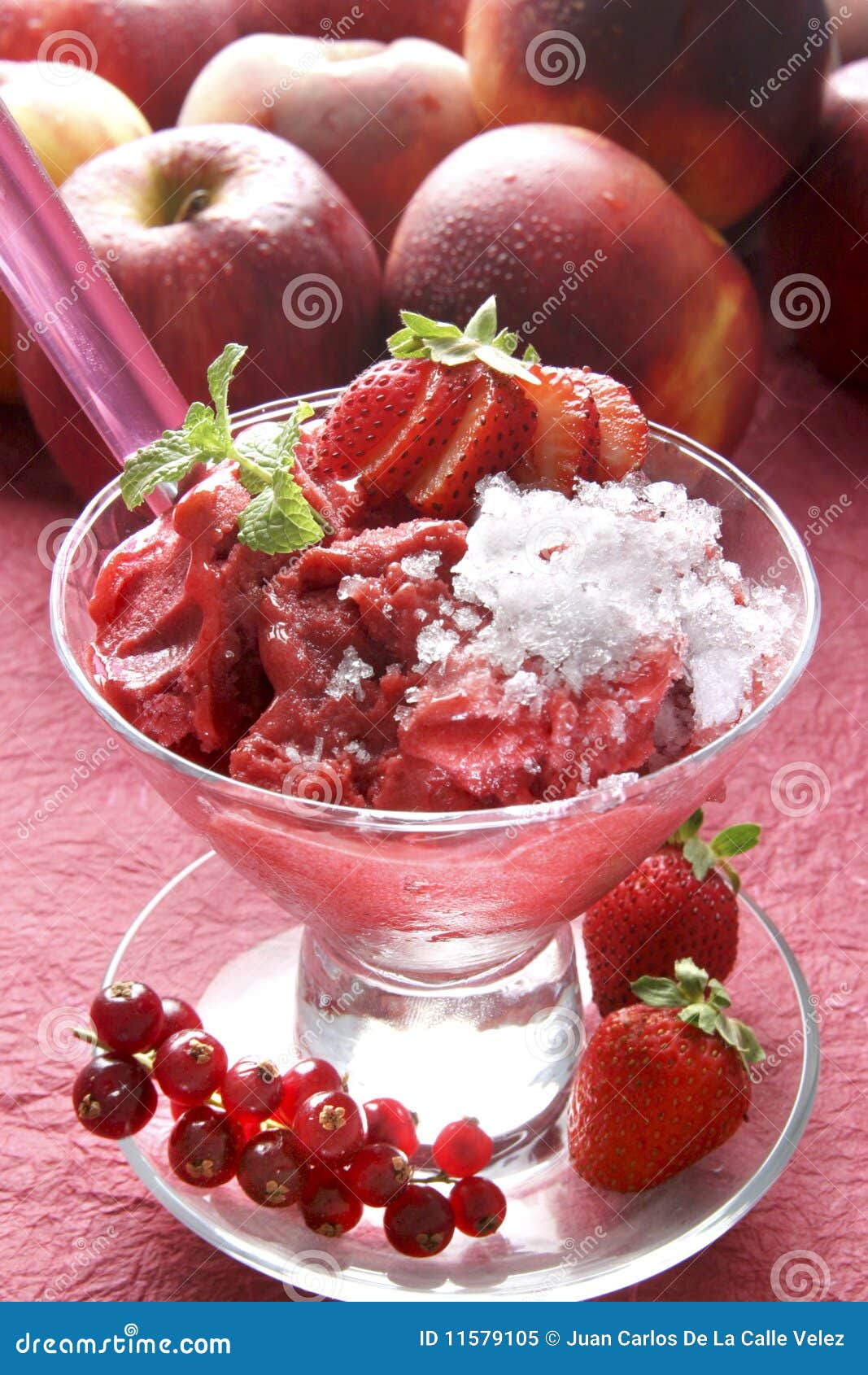 Red fruits sorbet stock image. Image of fruits, strawberries - 11579105