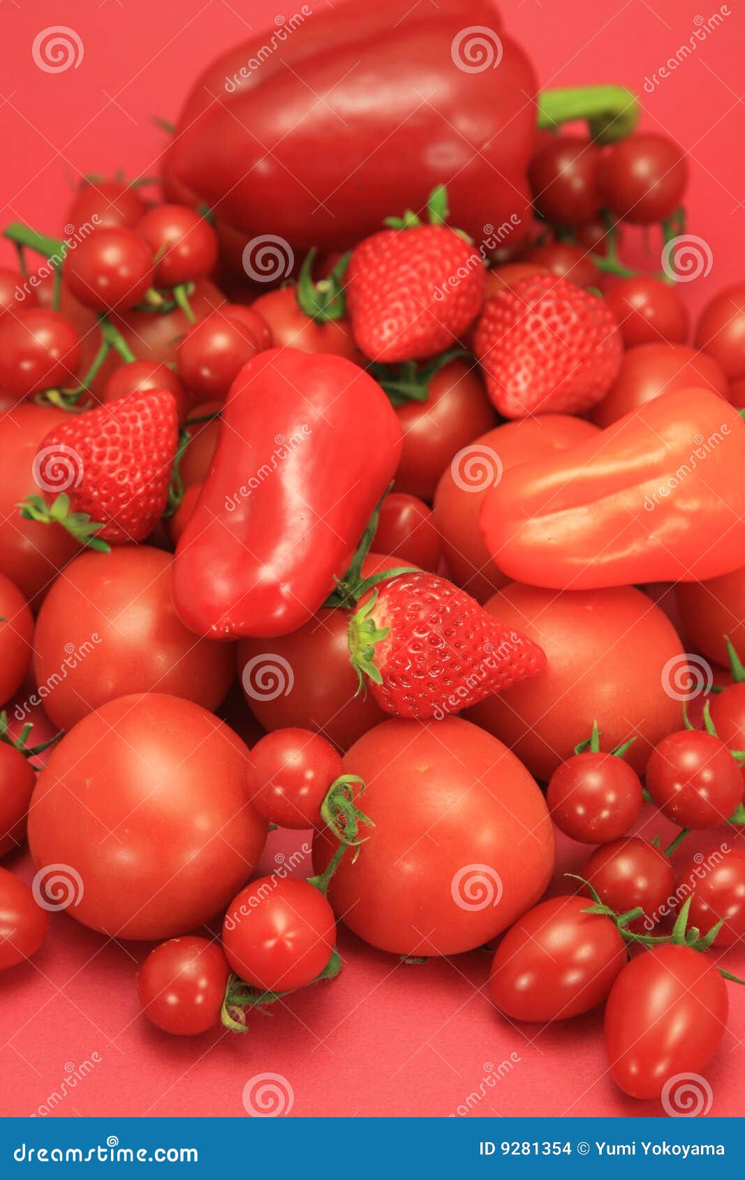 Red fruits and vegetables stock photo. Image of paprika - 9281354
