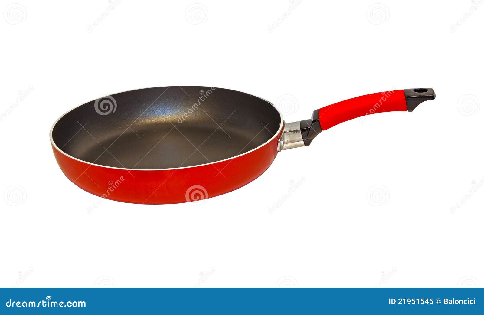 Red frying pan stock image. Image of kitchenware, cooking - 21951545
