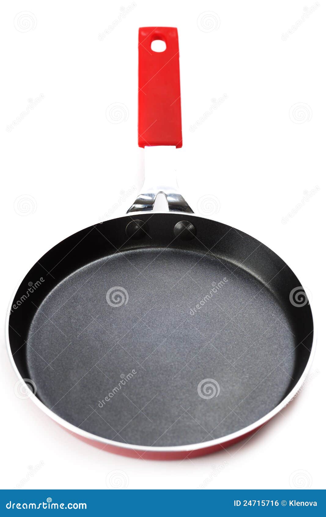 Red frying pan stock photo. Image of isolated, coated - 24715716