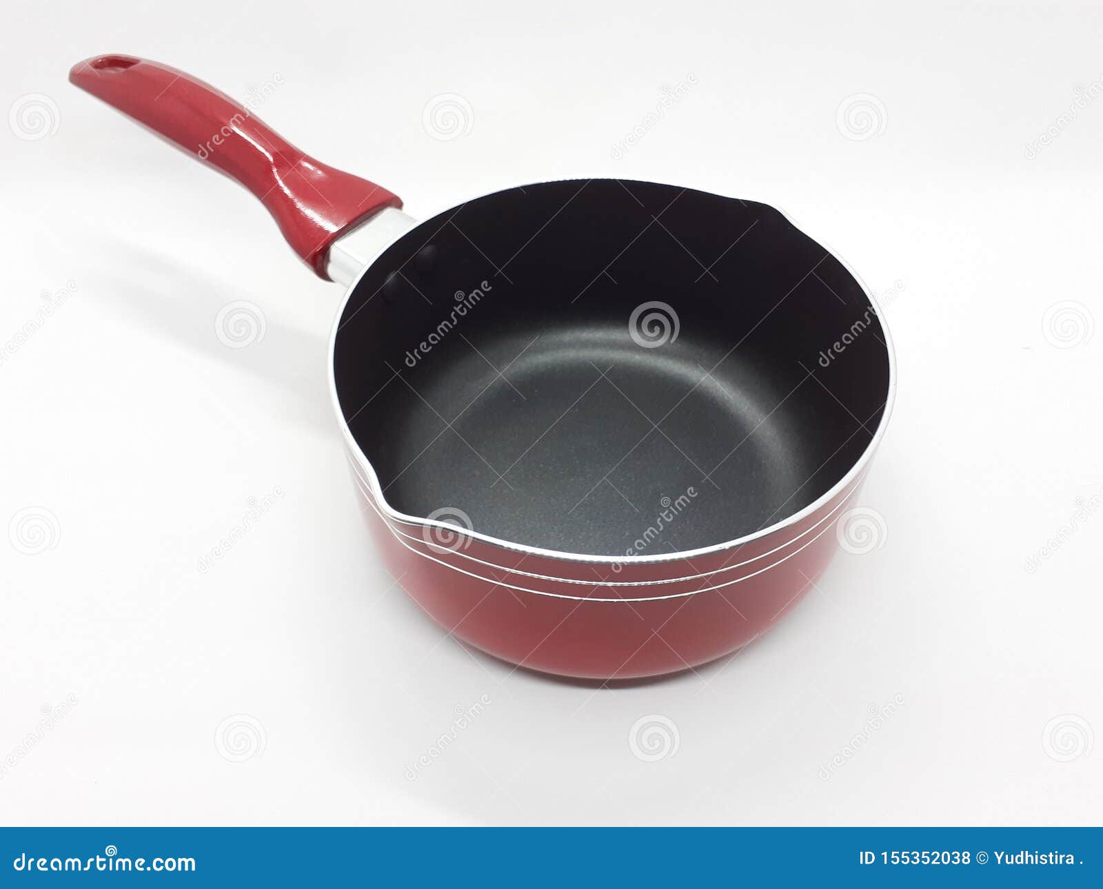 Red Frying Pan Kitchenware Isolated on White Background for Graphic ...