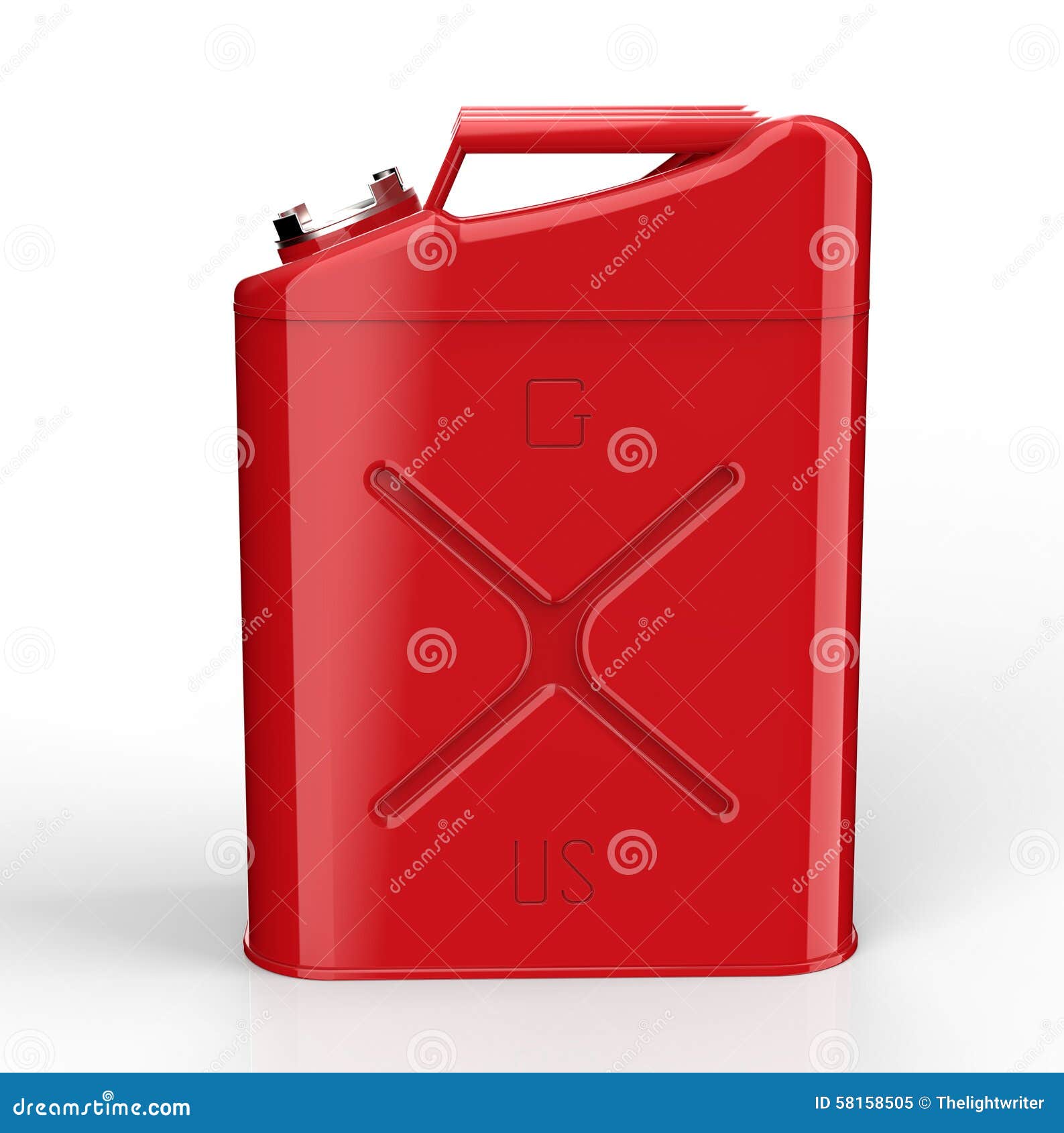 Red Fuel Container Isolated on White with Clipping Path Stock ...