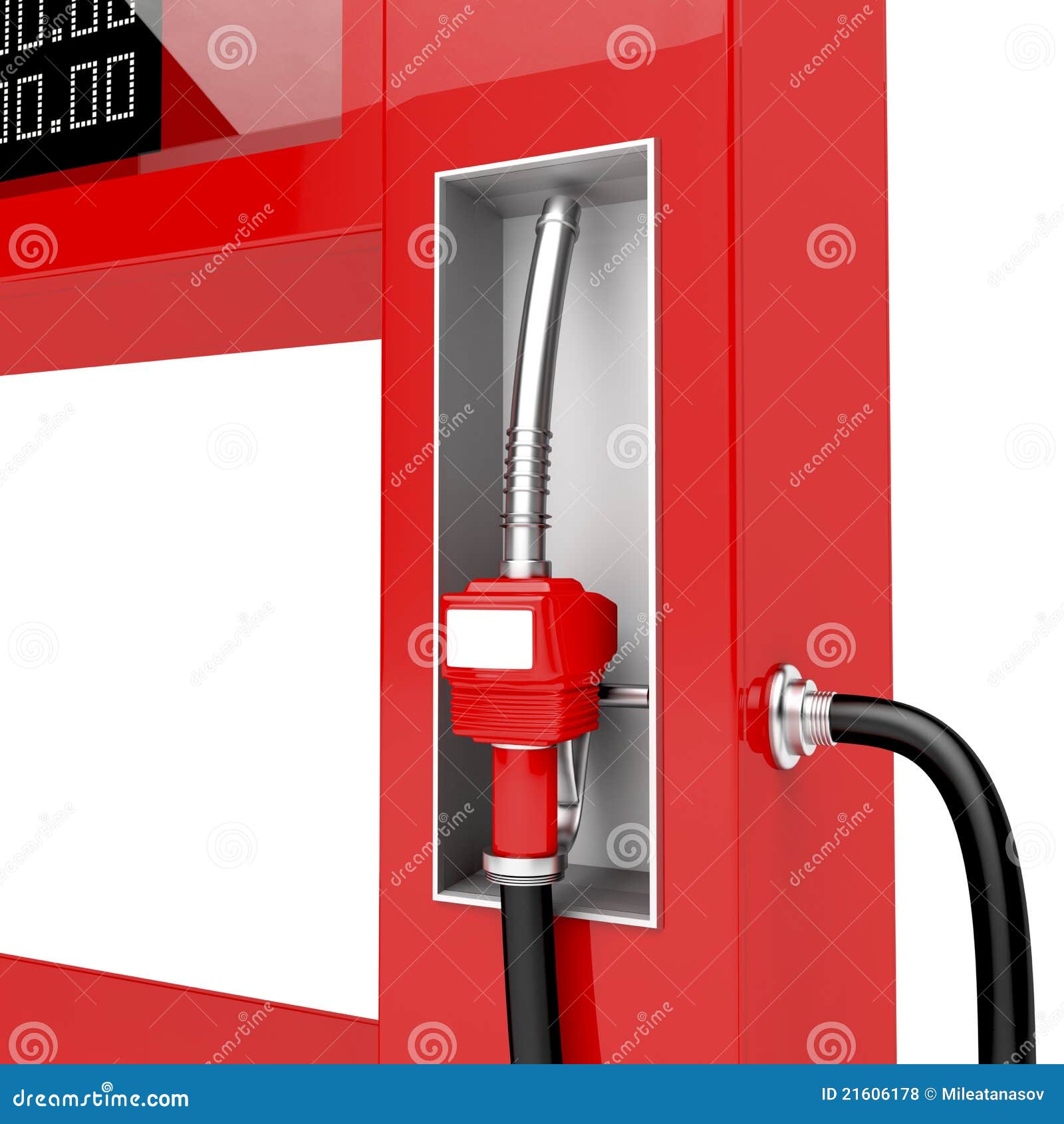 Red fuel pump nozzle stock illustration. Illustration of energy - 21606178