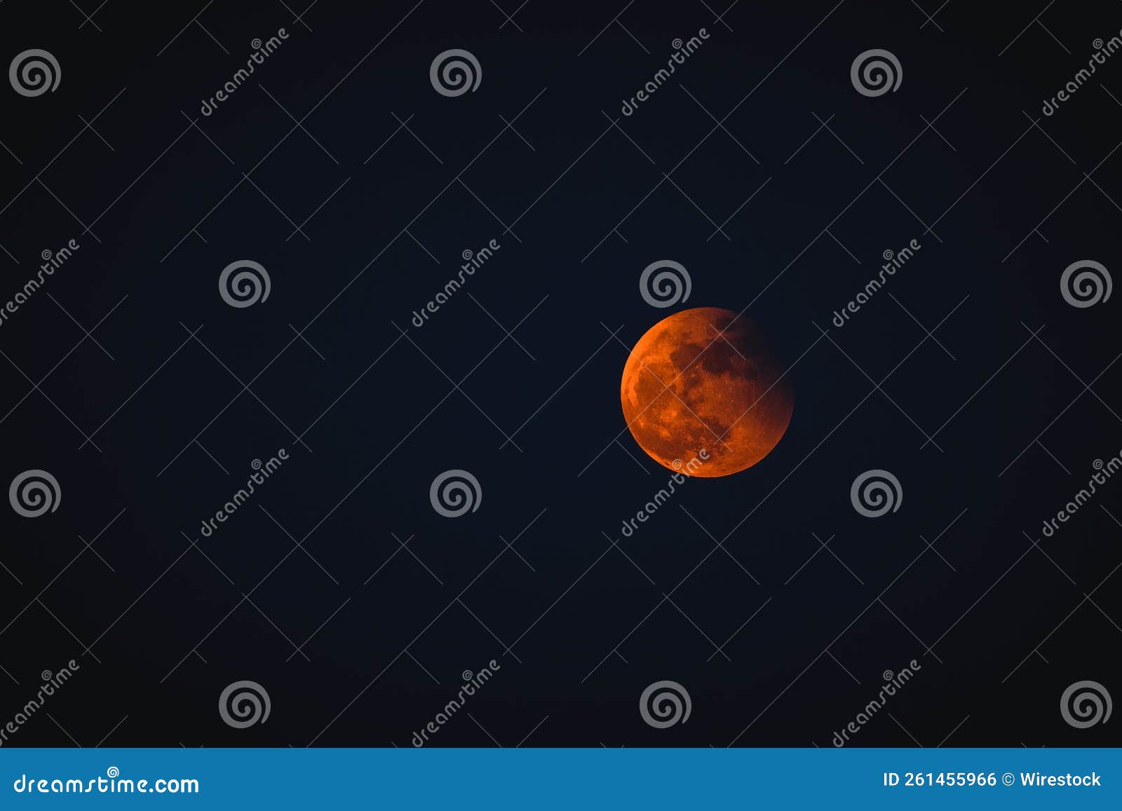 Red Full Moon in the Dark Night Sky Stock Photo - Image of glow ...