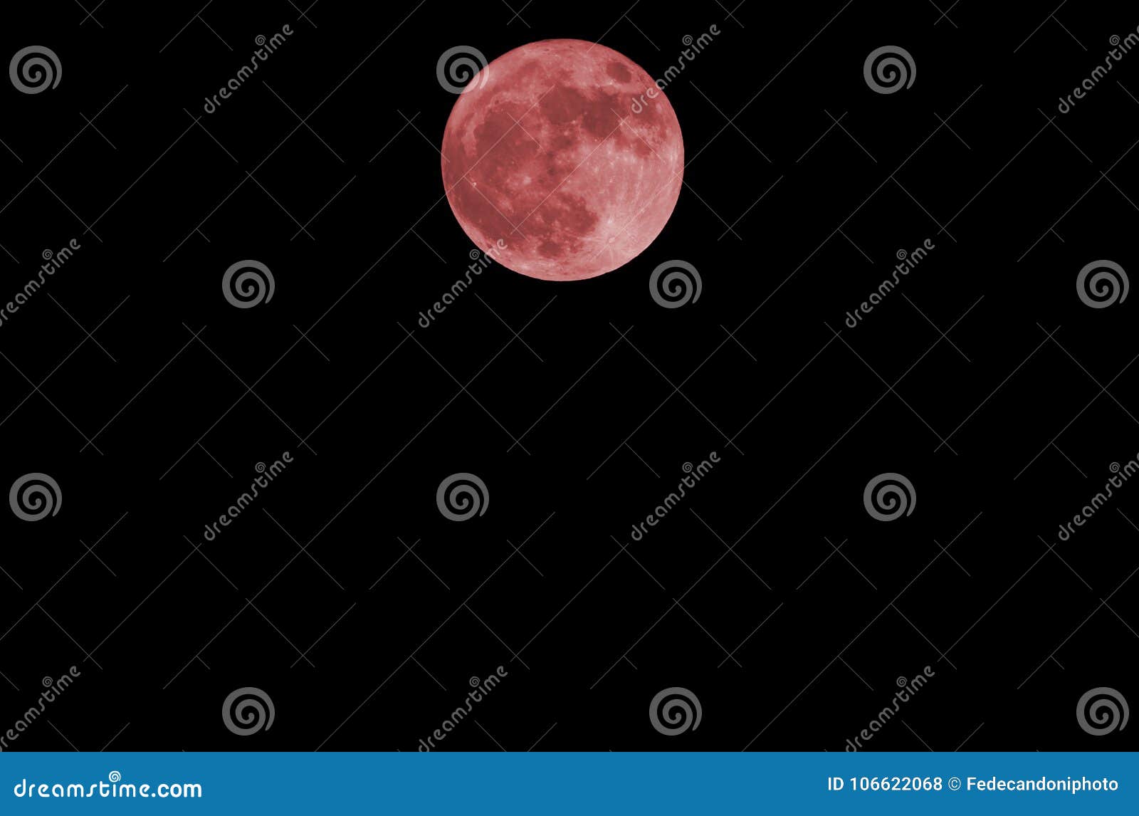 Red Full Moon on the Dark Sky Stock Photo - Image of night, presage ...