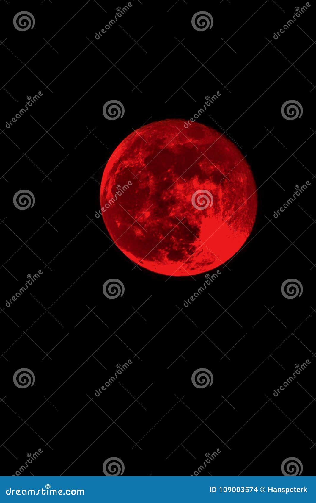 Full Red Moon Real