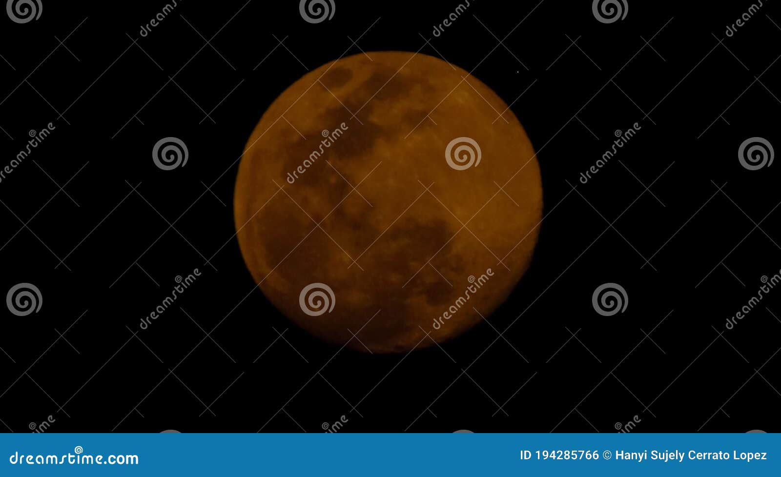 Red full moon stock photo. Image of satellite, detail - 194285766