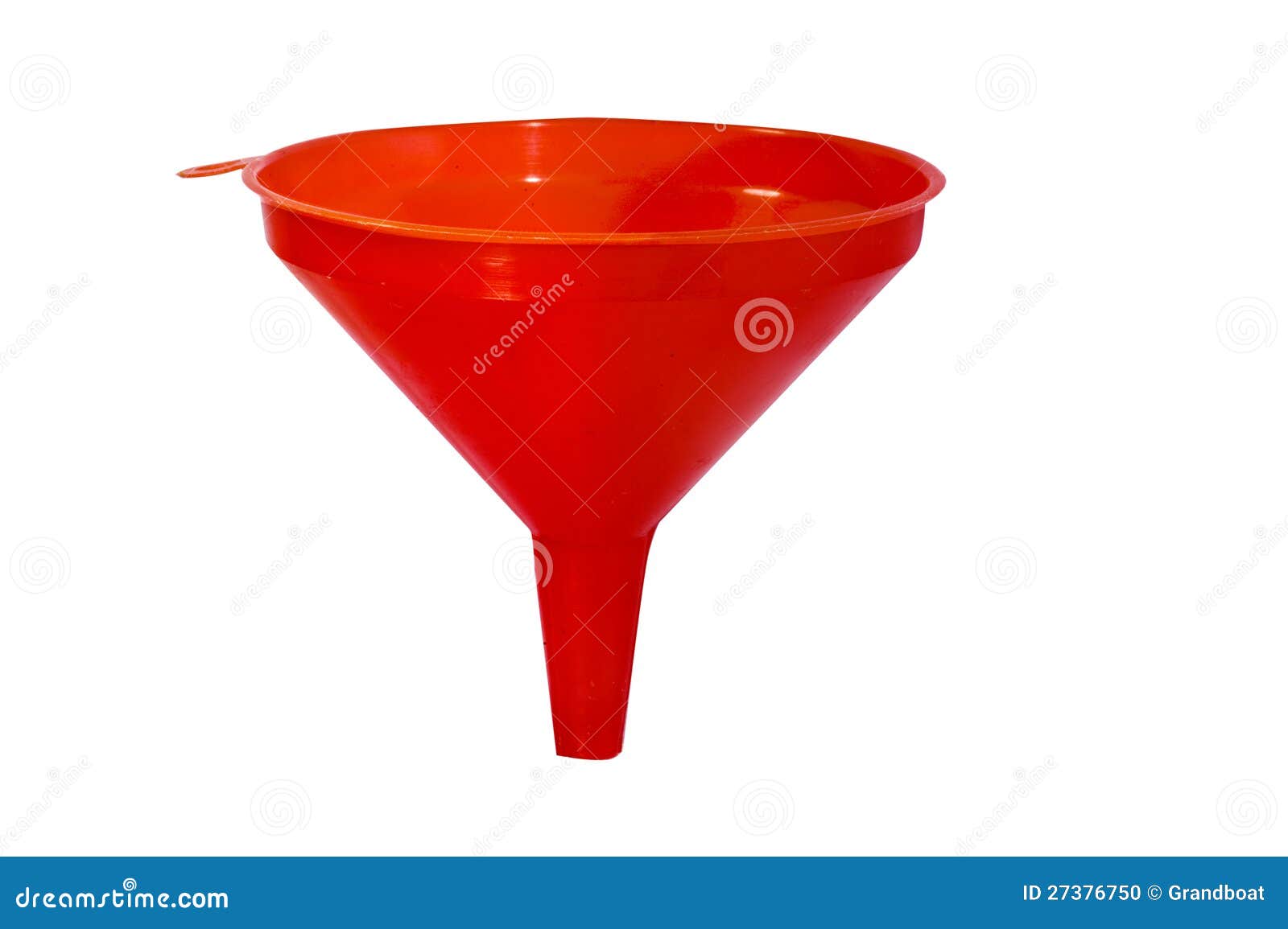 A Red Funnel White Background Isolation Stock Photo - Image of white ...