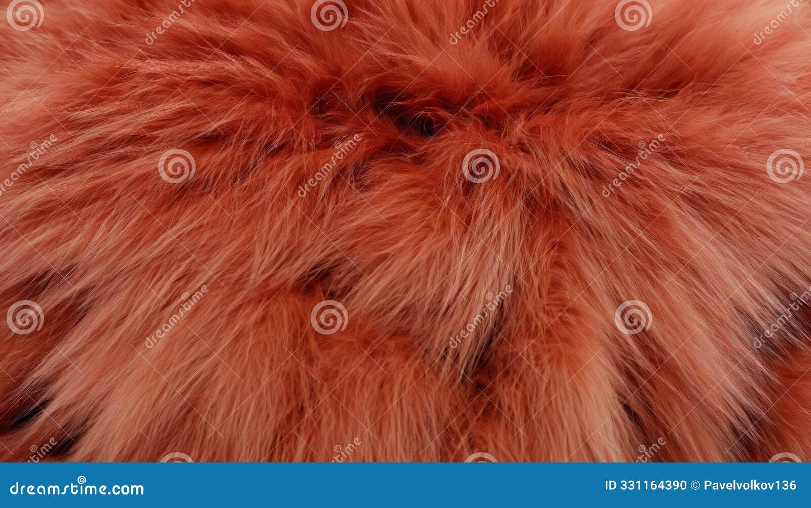 Red Fur Texture Top View. Red Sheepskin Background. Fur Pattern ...