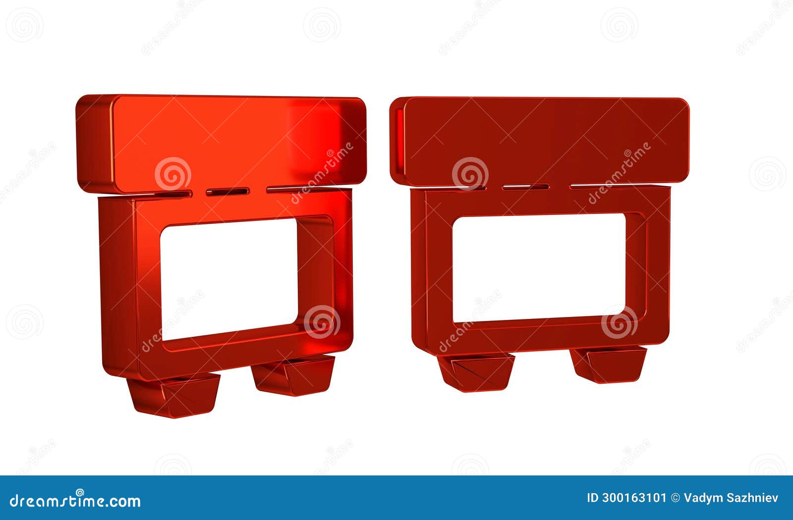 Red Fuse of Electrical Protection Component Icon Isolated on ...