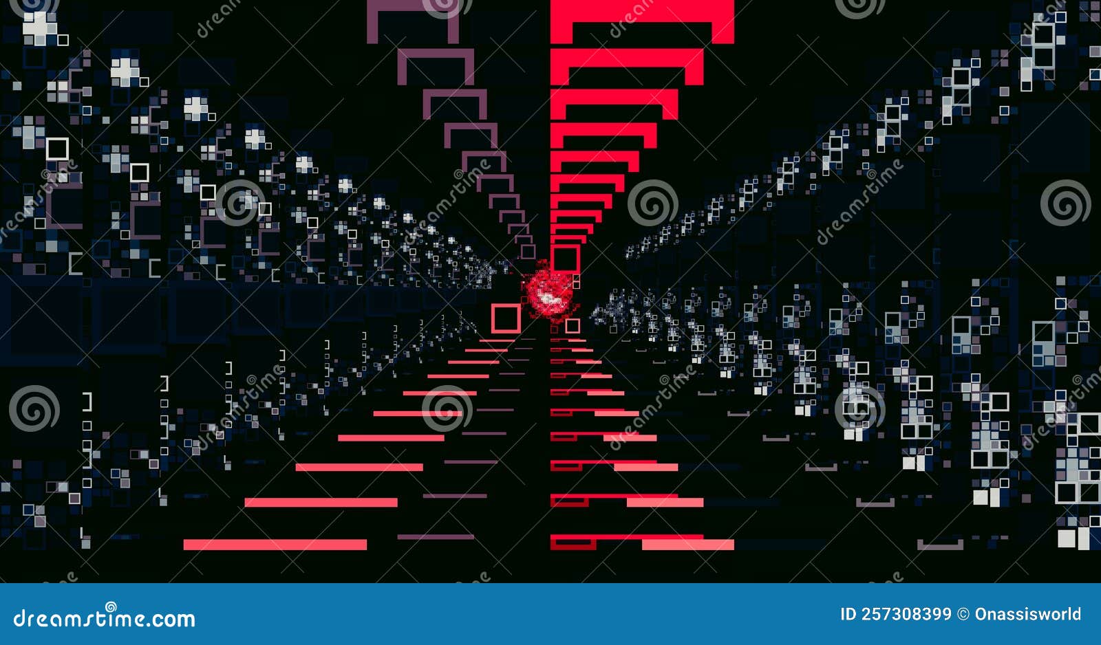 Red Future Abstract Background Shapes Blurs Stock Illustration ...