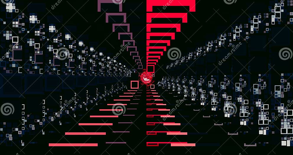 Red Future Abstract Background Shapes Blurs Stock Illustration ...