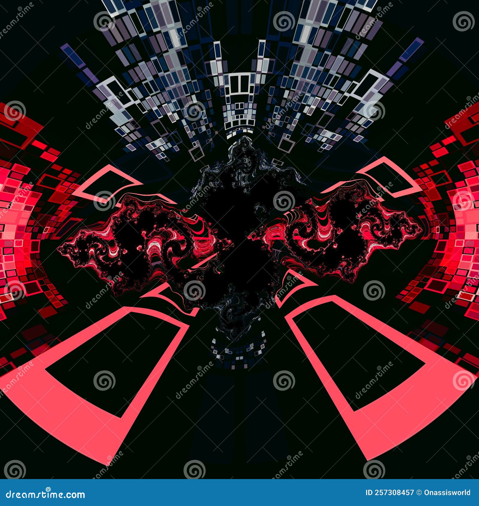 Red Future Abstract Background Shapes Blurs Stock Illustration ...