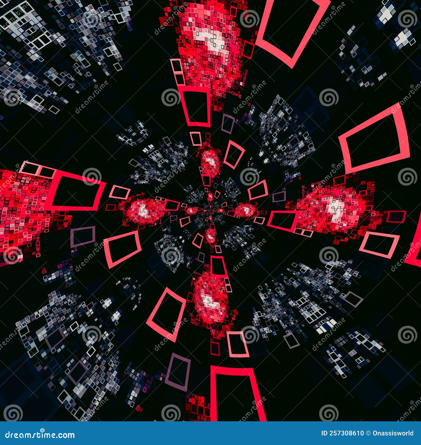 Red Future Abstract Background Shapes Blurs Stock Illustration ...