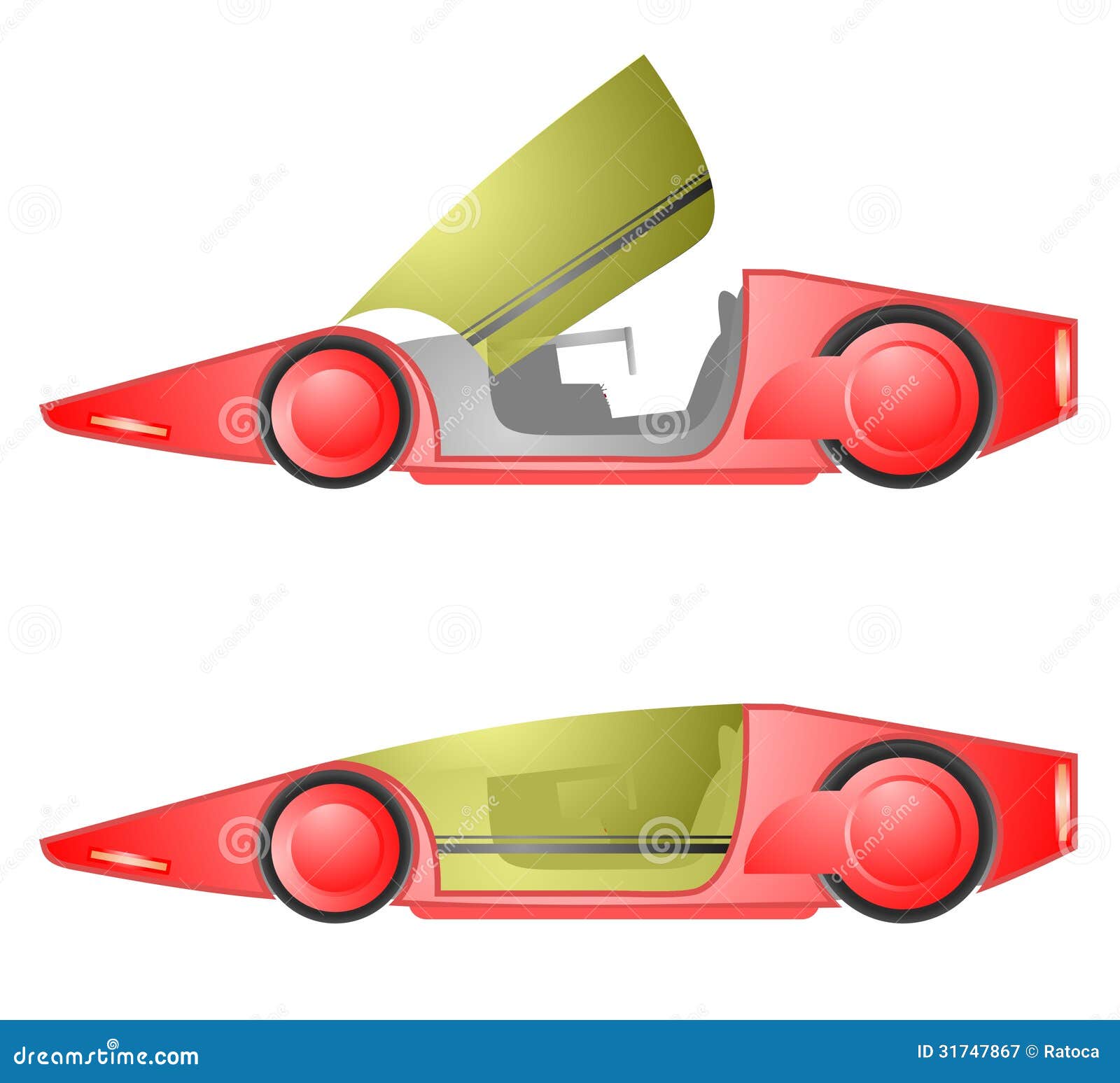 Red future car stock image. Image of label, creative - 31747867