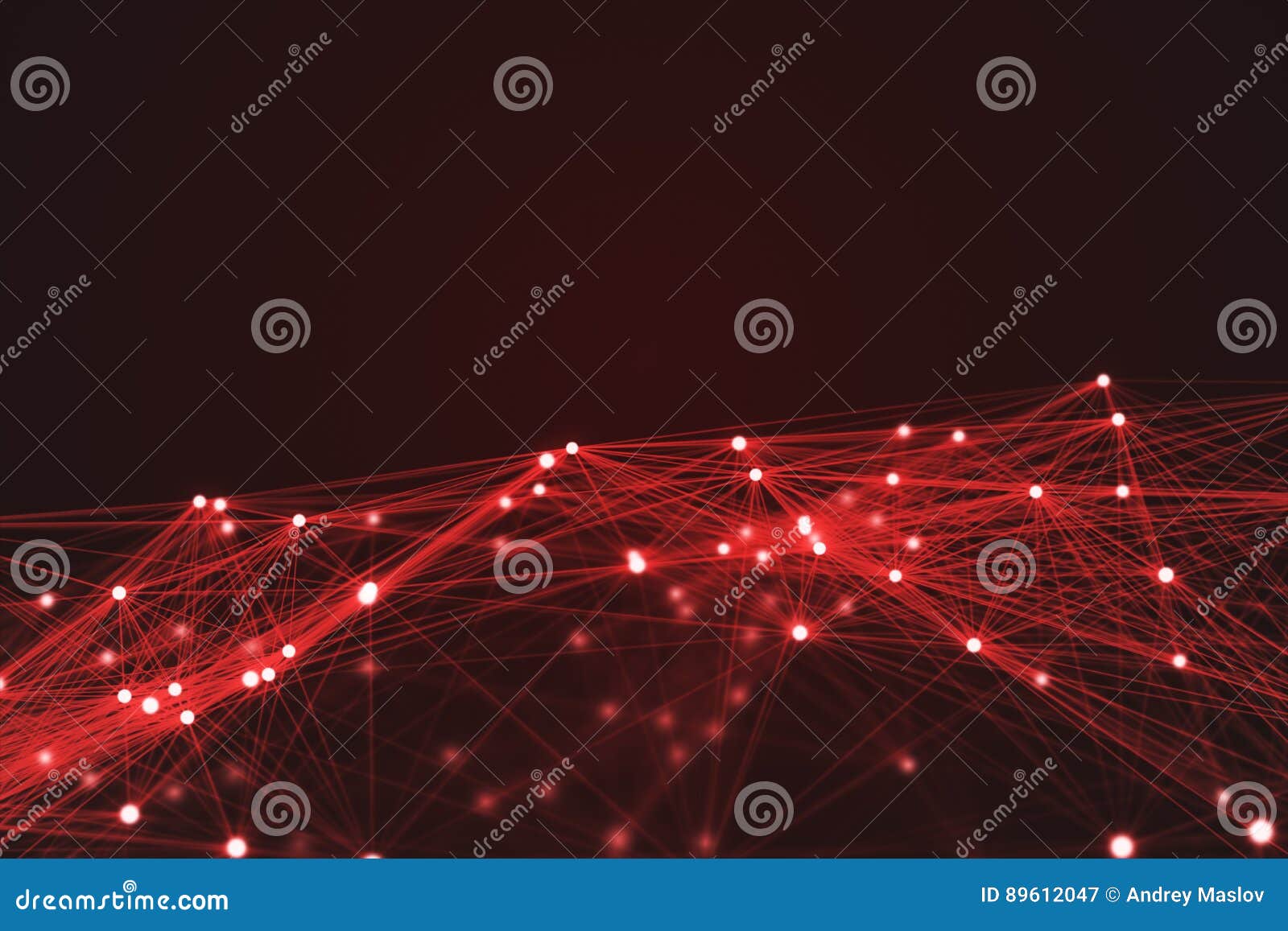 Red Futuristic Technology Connection Shape. Stock Illustration ...