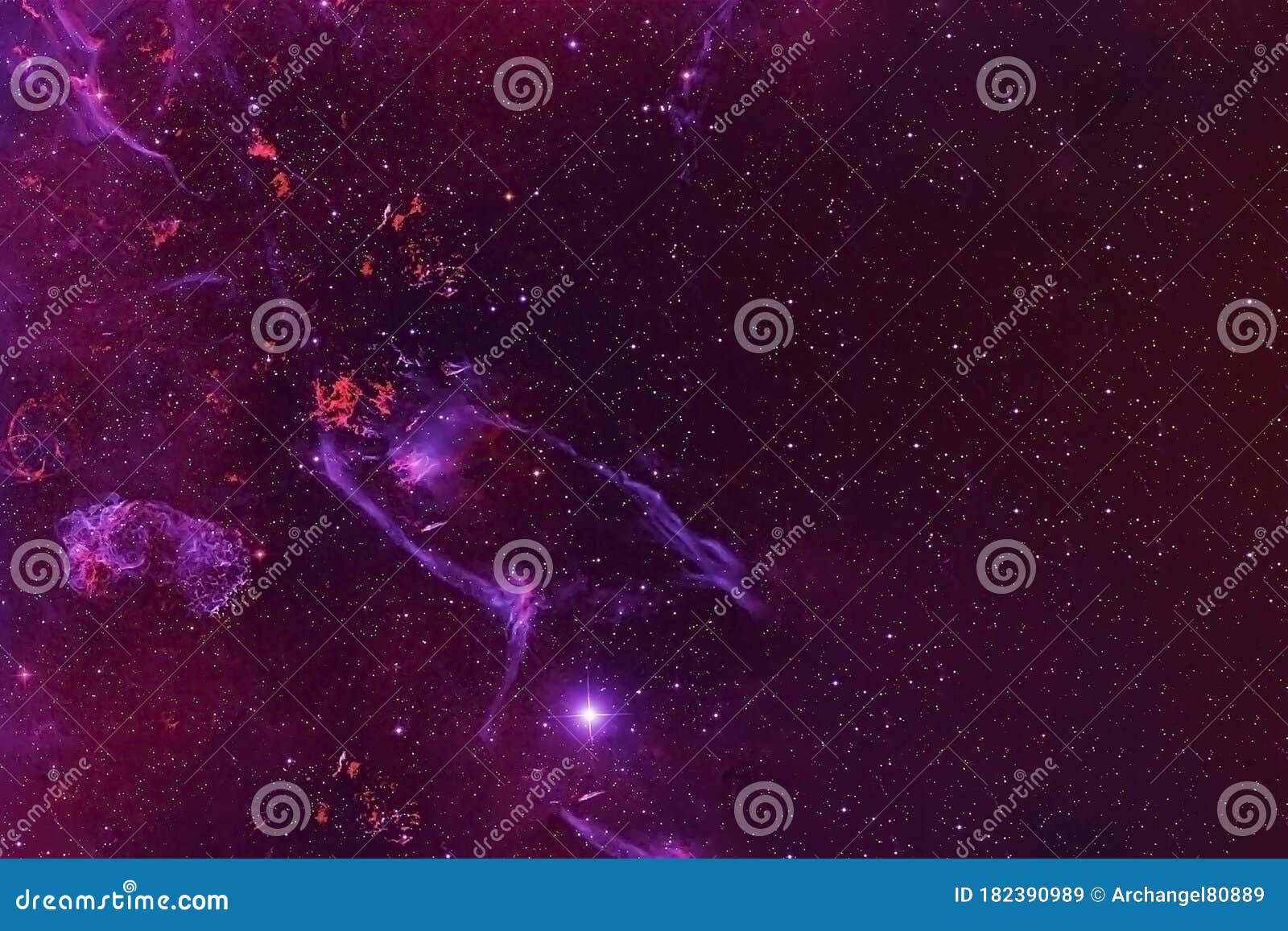 Red Galaxy in Deep Space. Elements of this Image Were Furnished by NASA ...