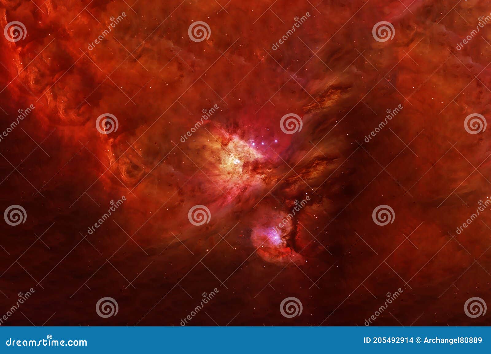 Red Galaxy in Deep Space. Elements of this Image Were Furnished by NASA ...