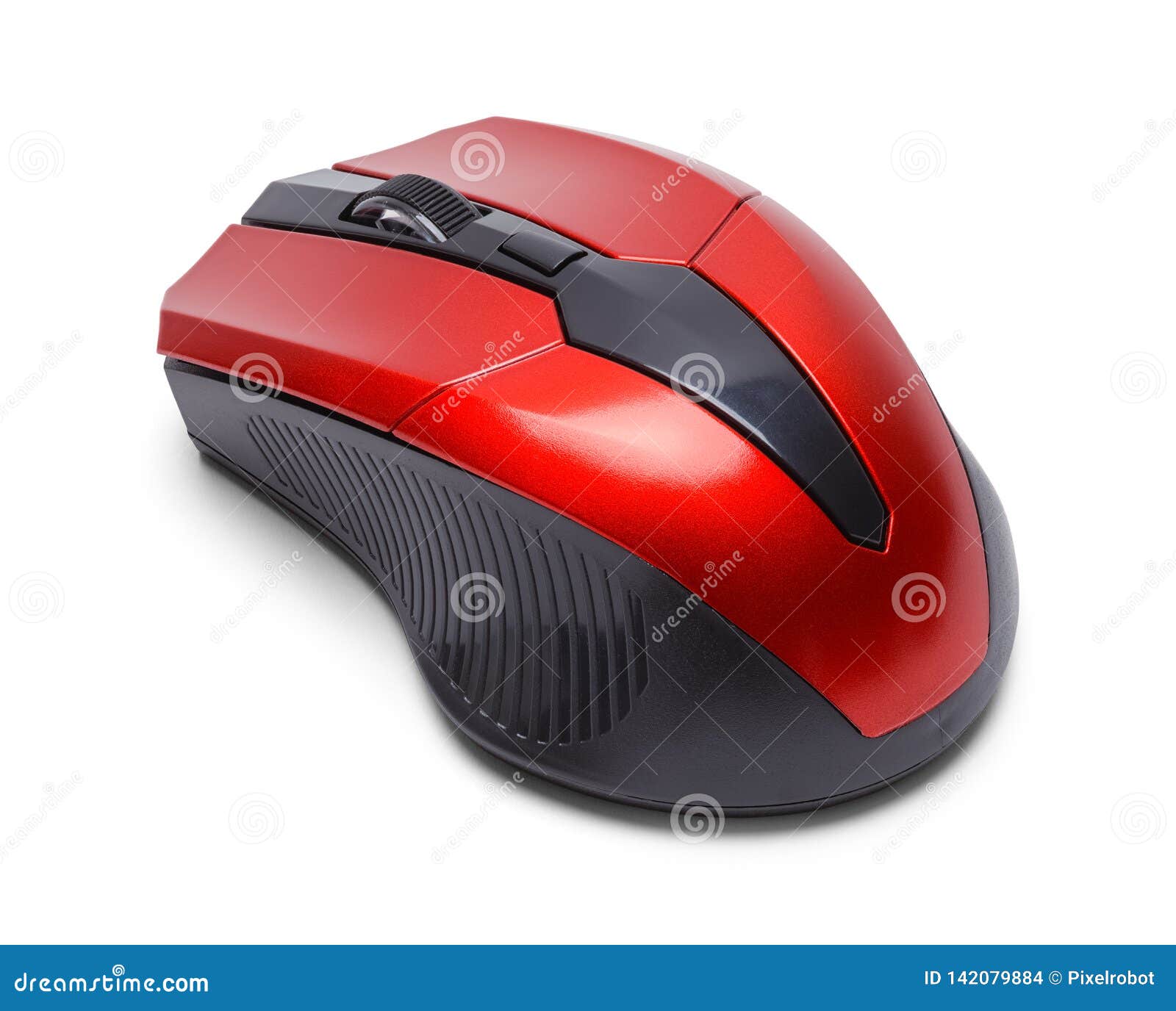 Red Gamer Mouse Backside stock photo. Image of computer - 142079884