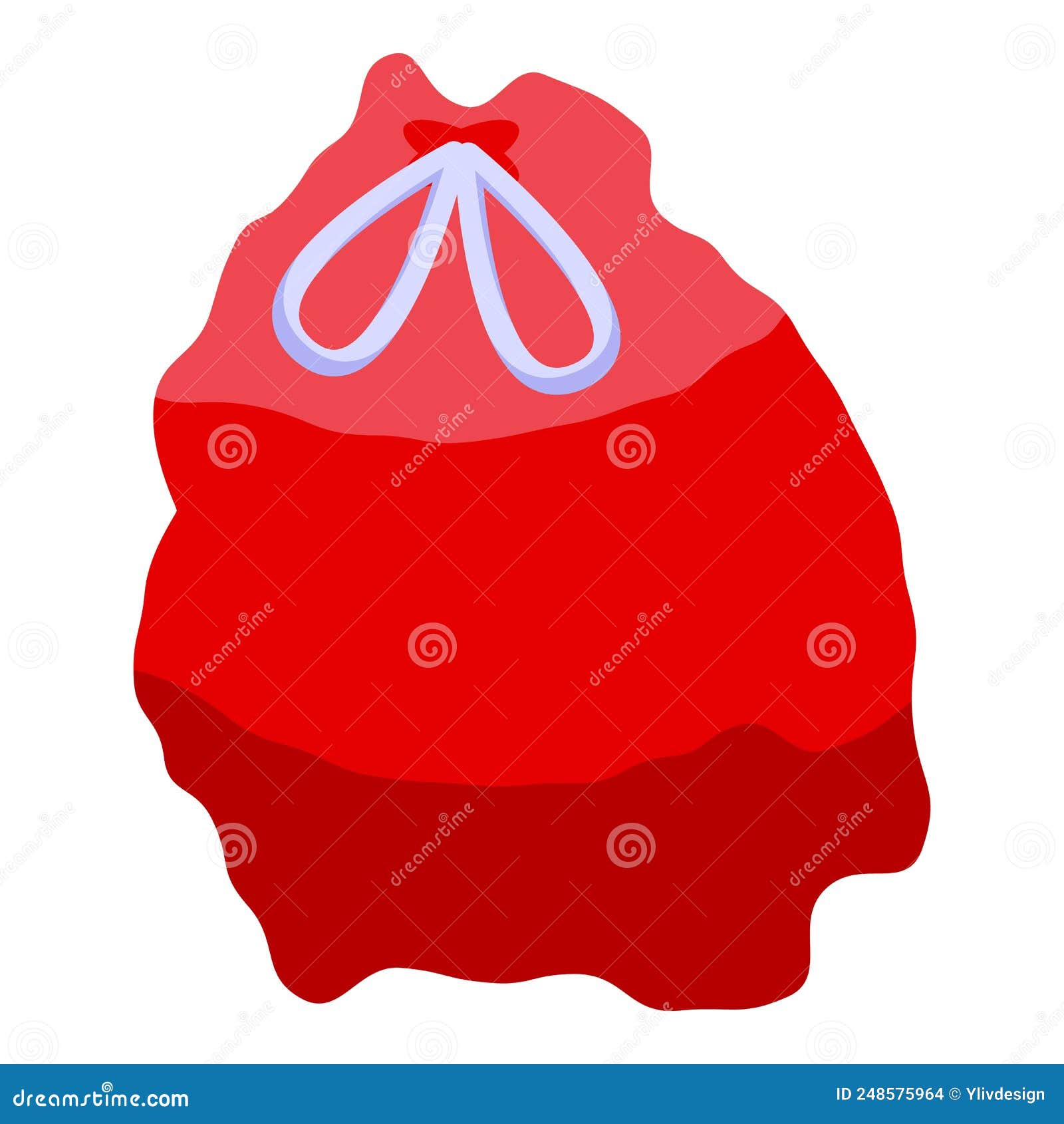 Red Garbage Pack Icon Isometric Vector. Trash Bag Stock Vector ...