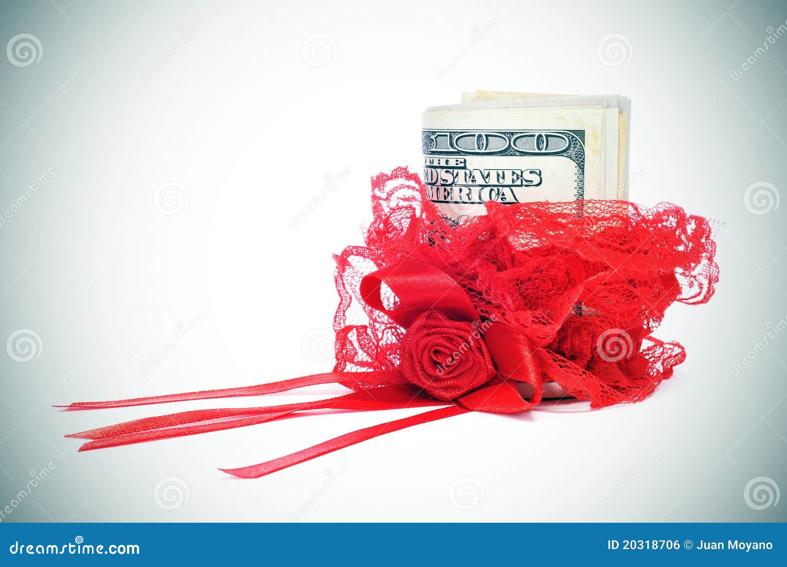 Red garter and money stock photo. Image of clothes, dressing - 20318706