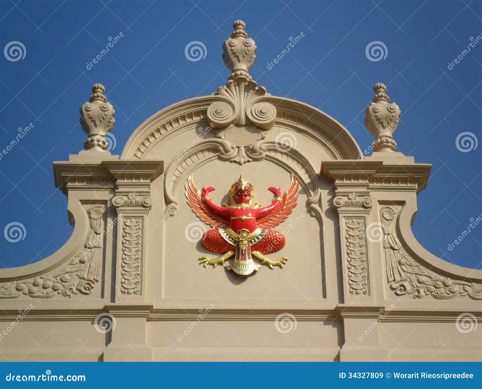 Red Garuda stock image. Image of statue, king, europe - 34327809