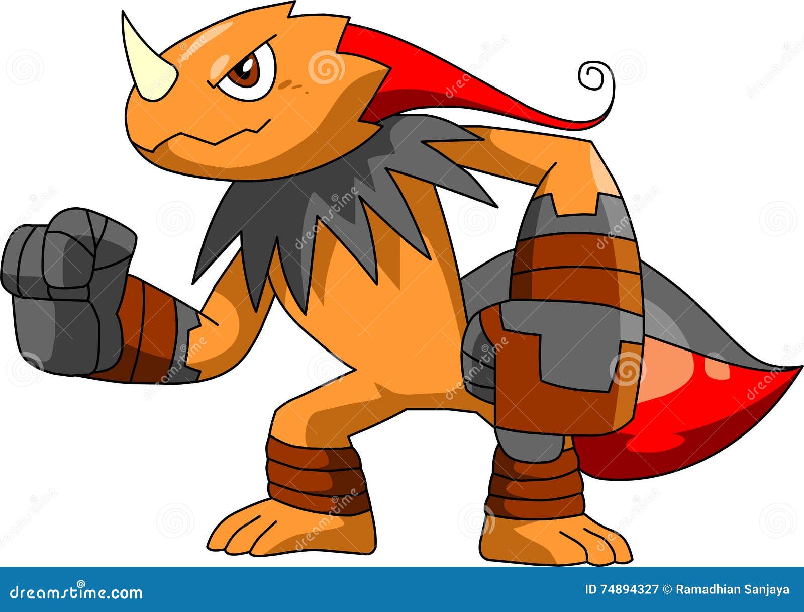 Red garumon editorial photography. Illustration of evolution - 74894327