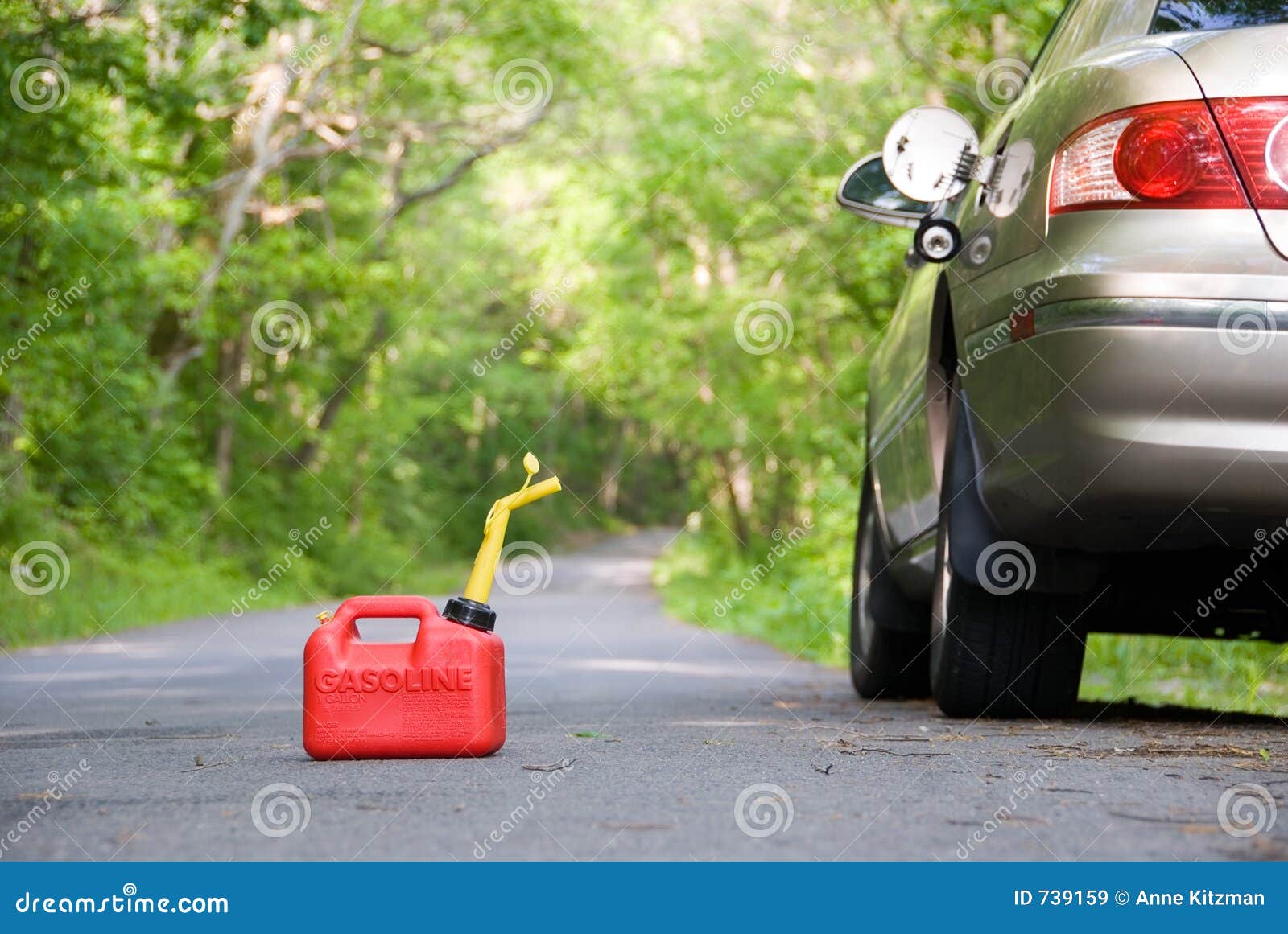 Red Gas Can stock image. Image of concrete, roadside, empty - 739159